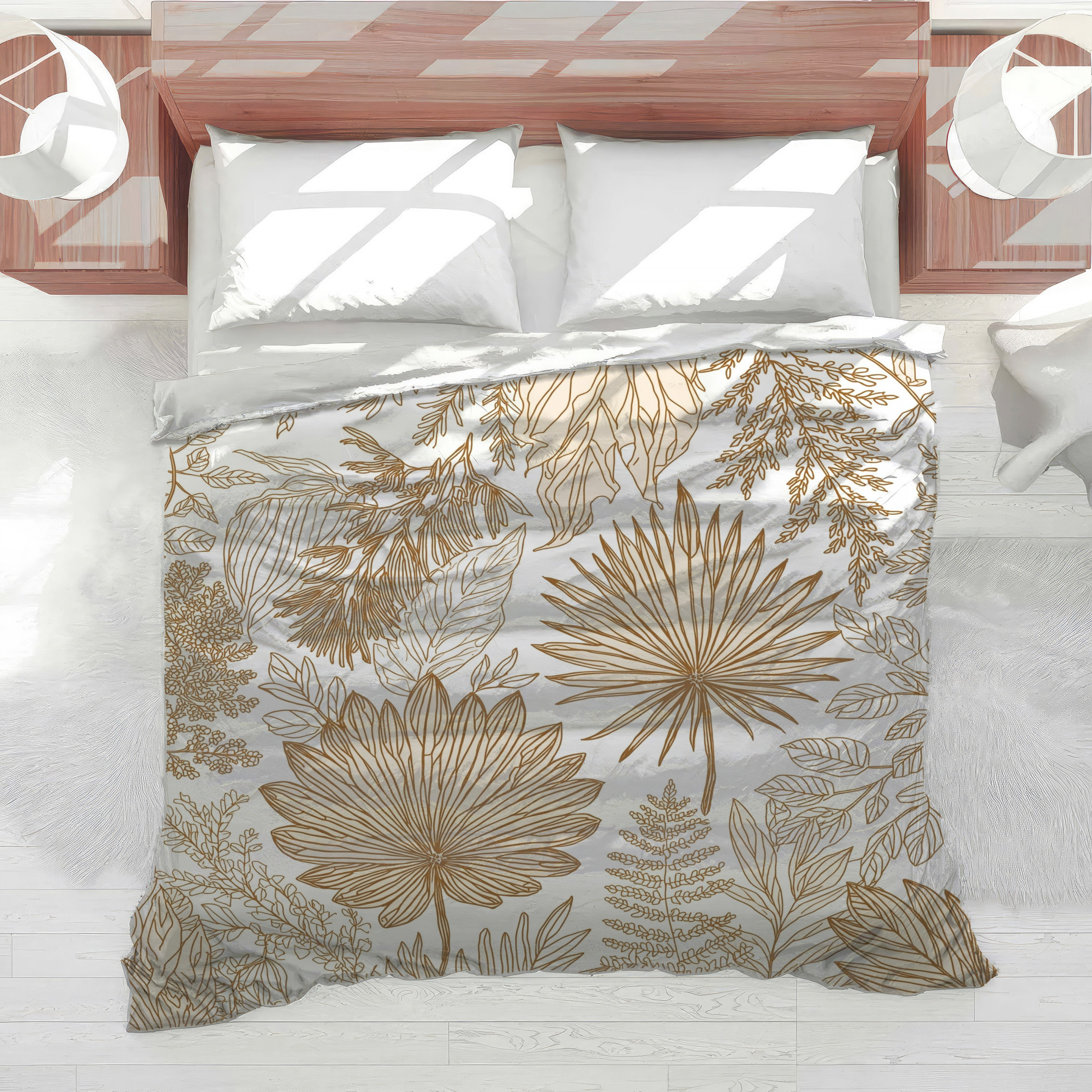 VisionDecor Intricate Line Botanical Comforter | Wayfair