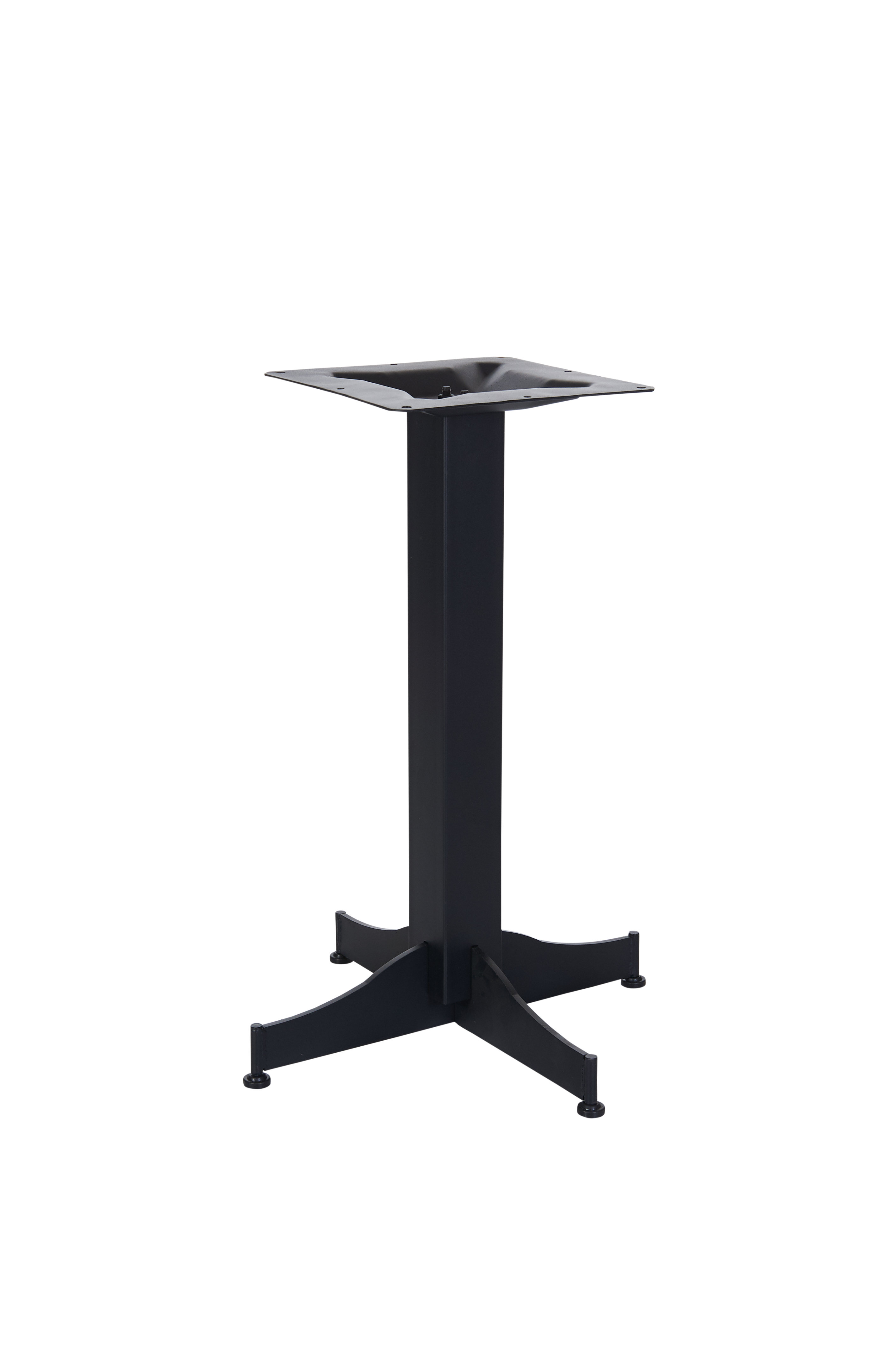 BFM Seating Luna Black 20x20" Cross Indoor Dining Height Table Base ...