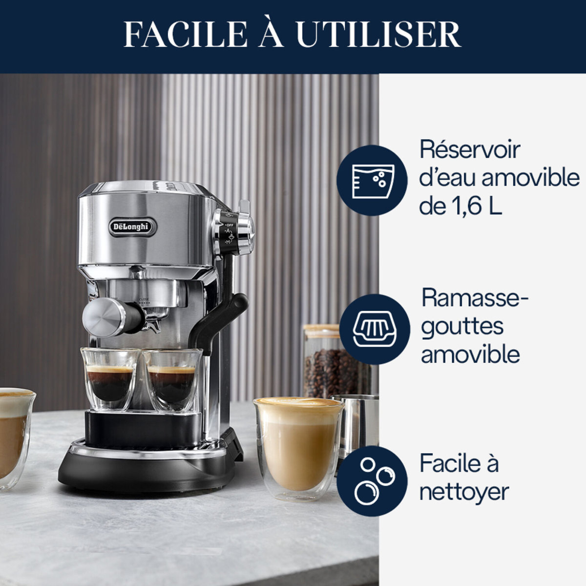 De'Longhi Dedica Maestro Plus Espresso Machine with Automatic Steam ...