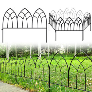 thealyn 23 " x 18 " Decorative Garden Fence Panel Set (Total Length 9.6 ...