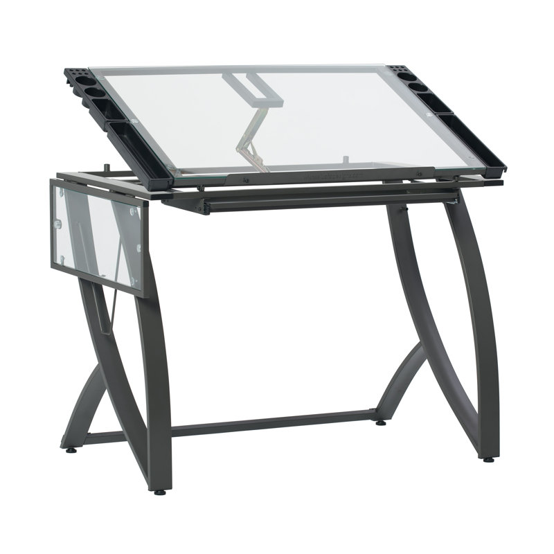 Inbox Zero Courson Glass Craft Table & Reviews | Wayfair
