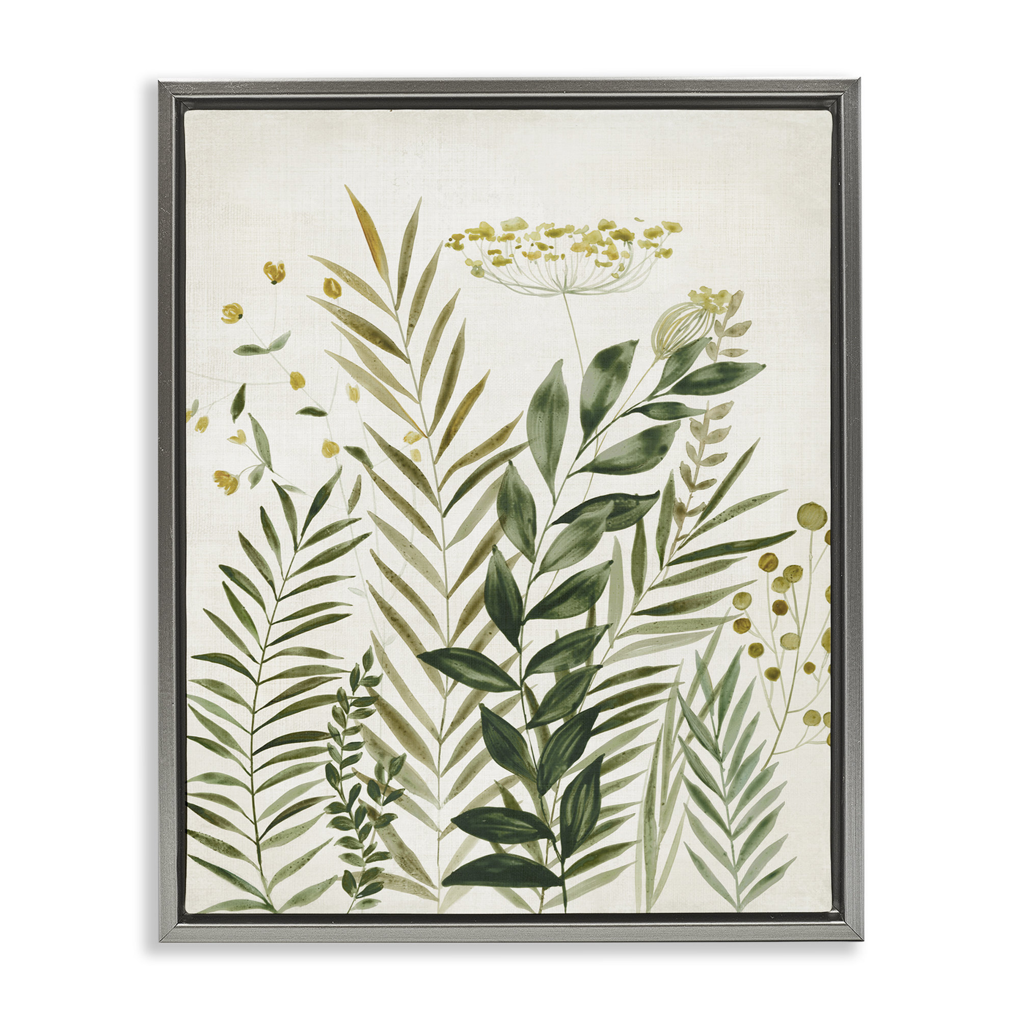 Lark Manor™ Palm Leaves & Herbs Framed Floater Canvas Wall Art by ...