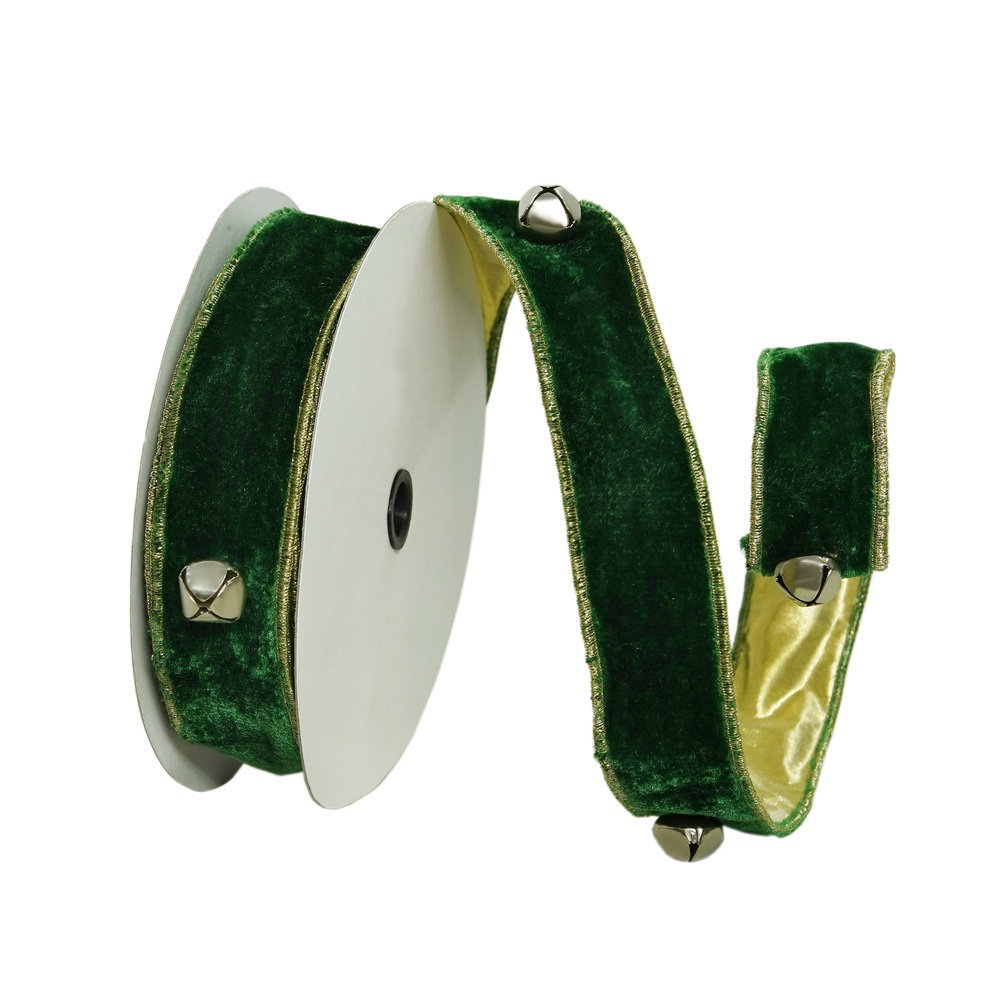 The Holiday Aisle® Jingle Bells Wired Edge Christmas Ribbon | Wayfair