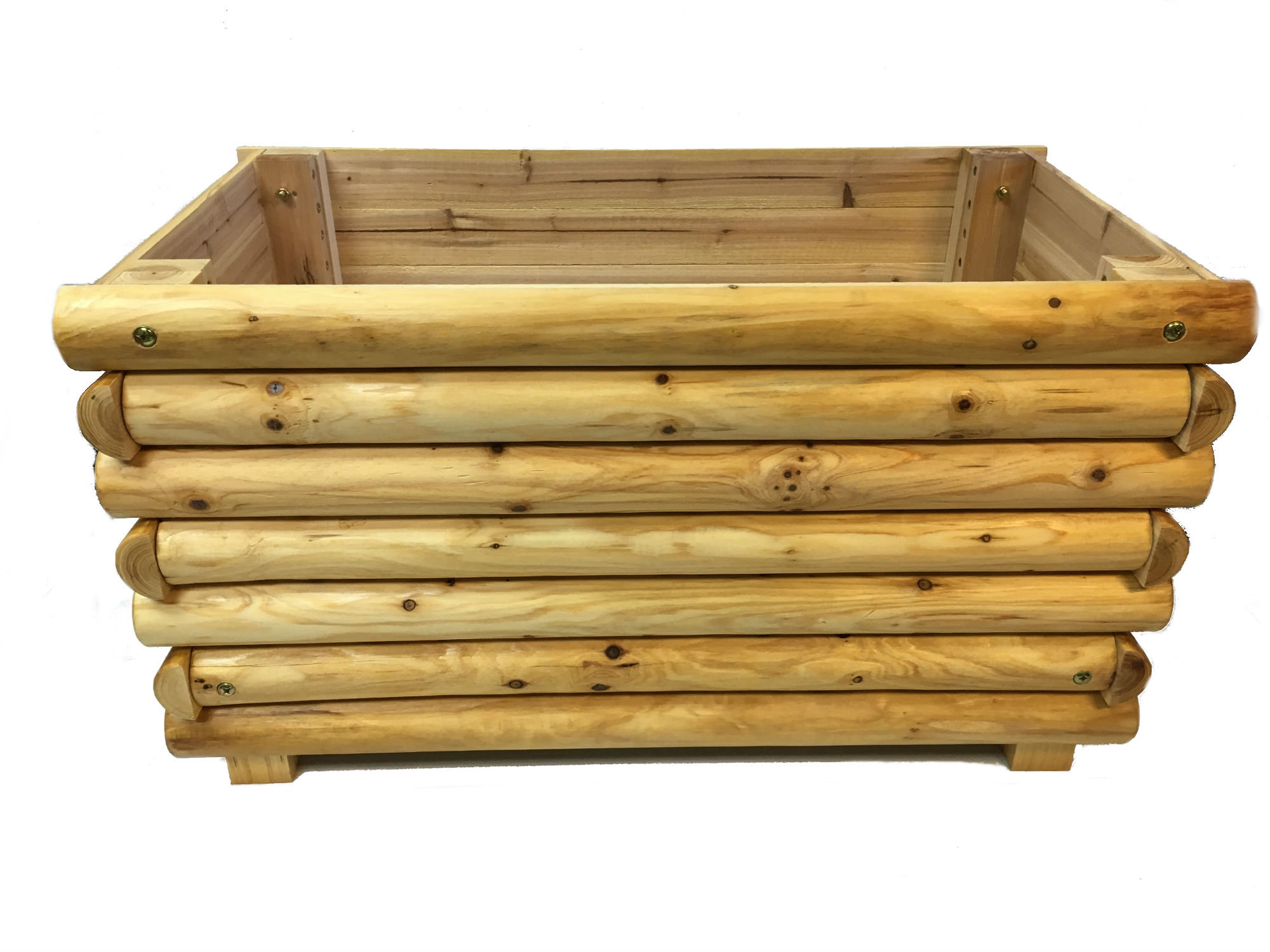 MGP Master Garden Products MGP Stacking Log Cabin Rectangle Planter, 36 ...