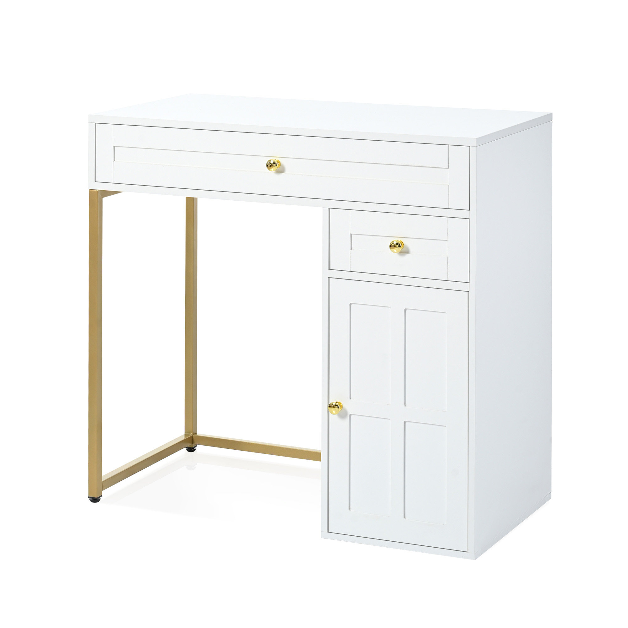 Ivy Bronx Versatile Makeup Vanity Desk With Ample Storage And ...