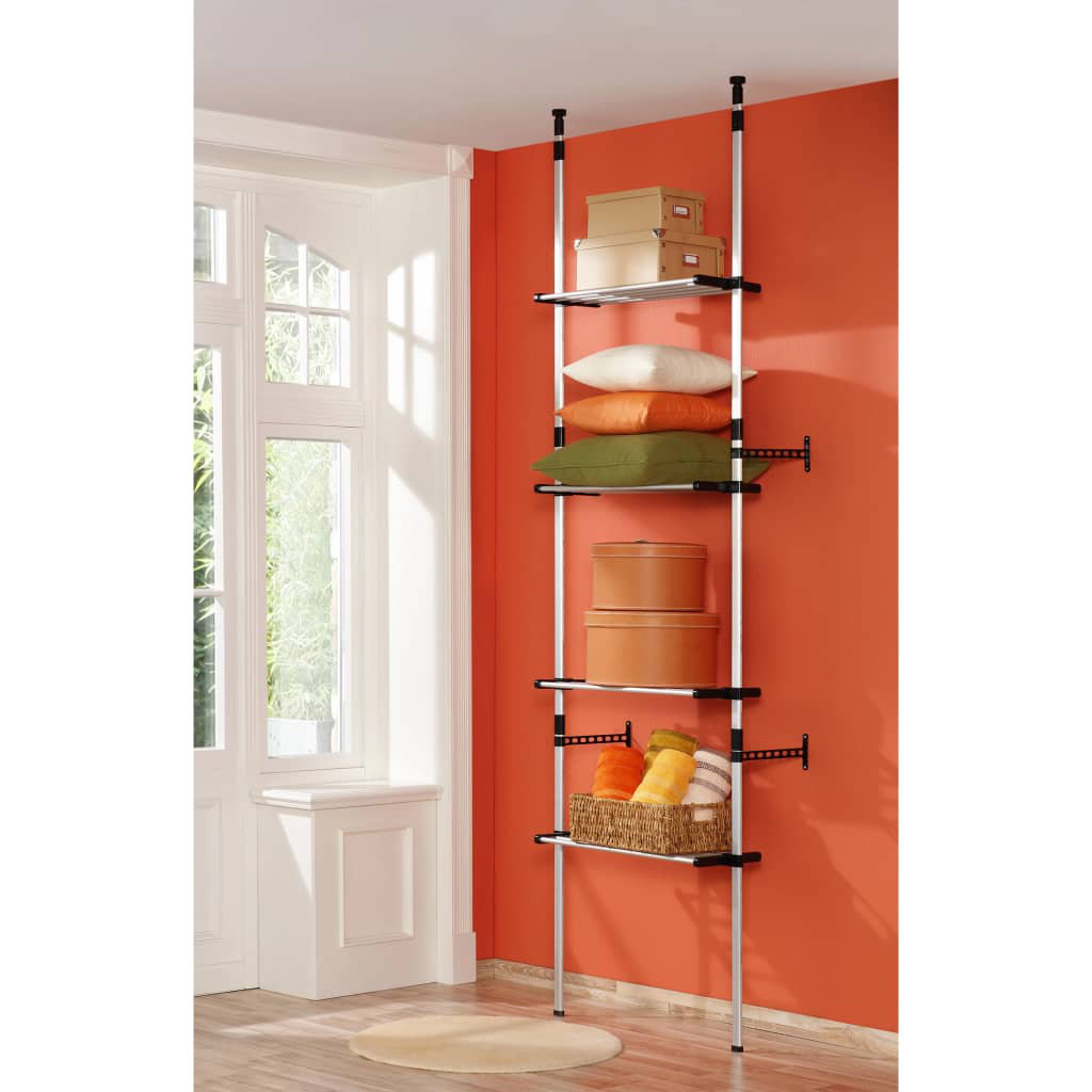 Rebrilliant Telescopic Wardrobe System With Shelves - Adjustable ...