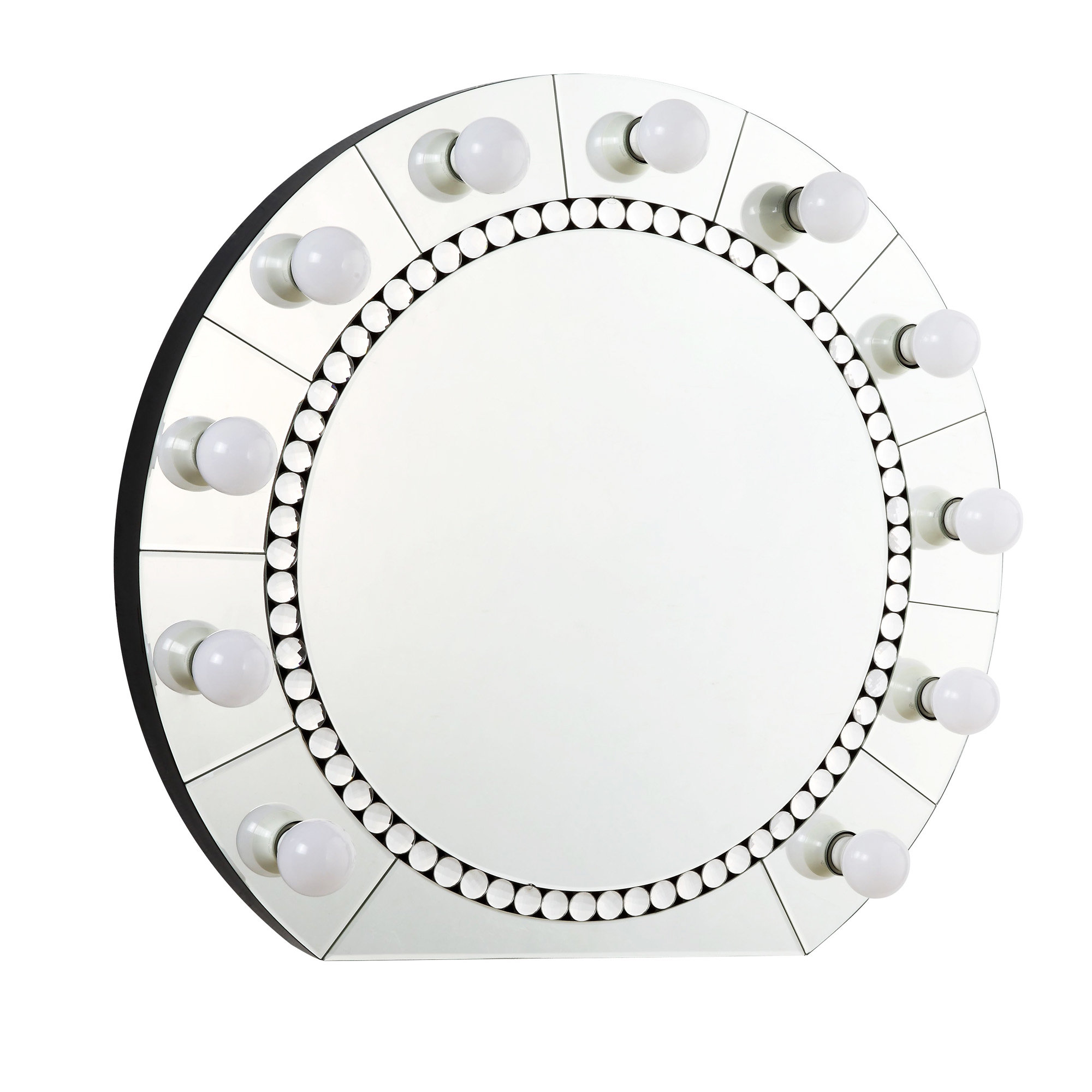 House of Hampton Gorgeous Glam Mirrored Wall Décor Mirror With Faux ...