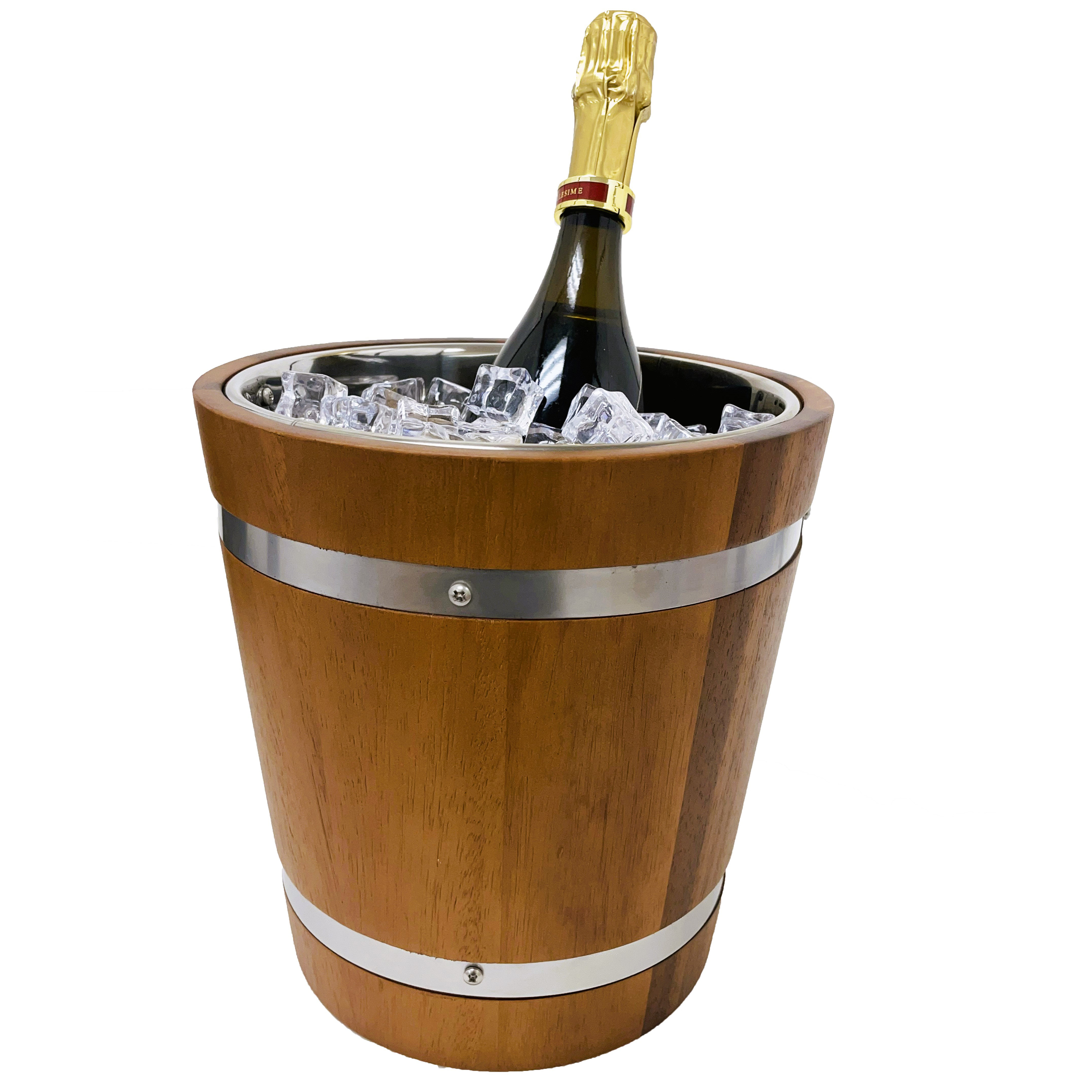 Millwood Pines Beabrun Wood Champagne / Wine Chiller Ice Bucket | Wayfair