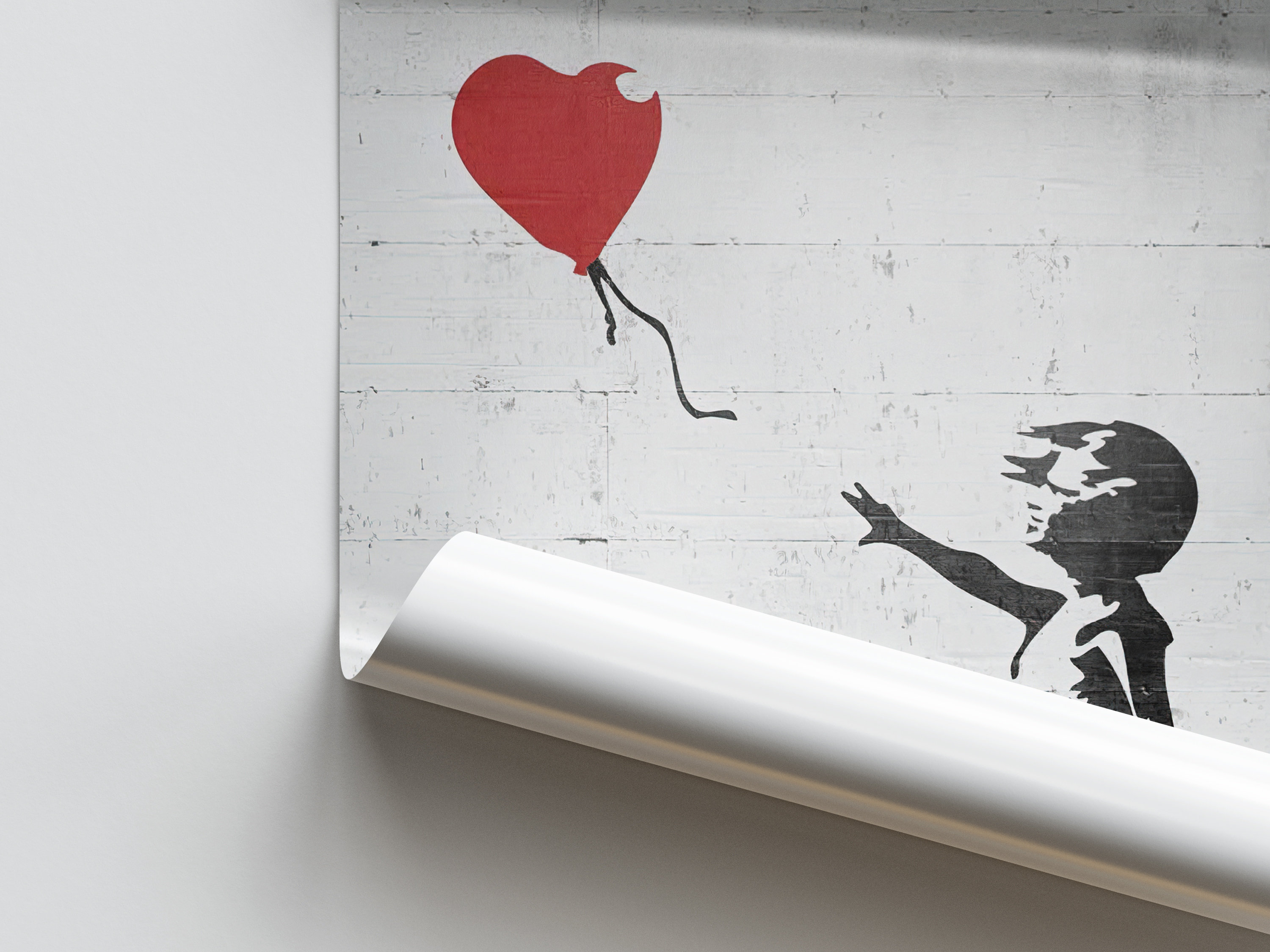 Lark Manor™ Banksy Girl Art, Banksy Red Balloon Canvas Art, Red Balloon ...