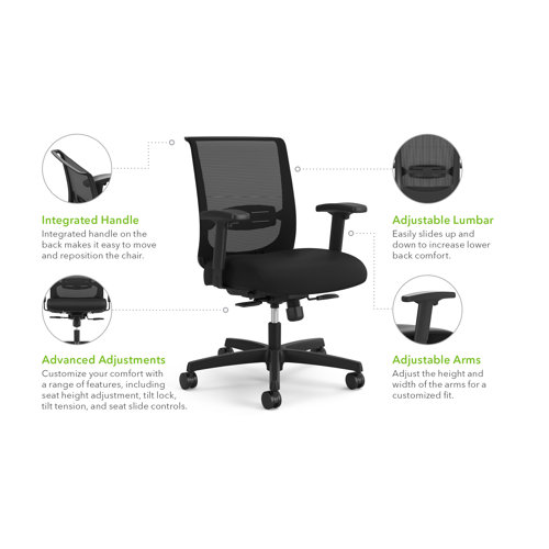HON Convergence Mesh Ergonomic Task Chair & Reviews | Wayfair