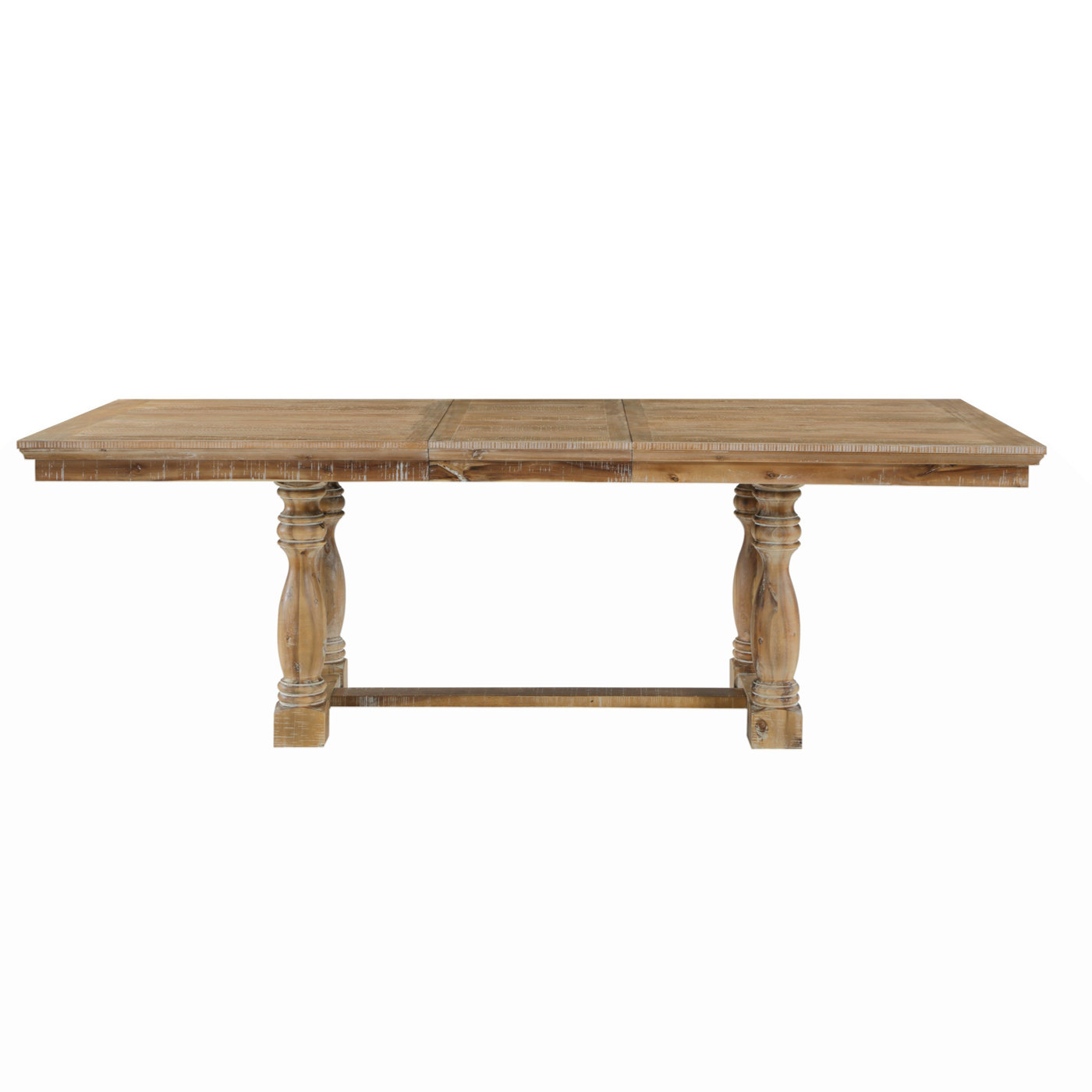 One Allium Way Traditional Farmhouse Dining Table With Leaf Extension ...
