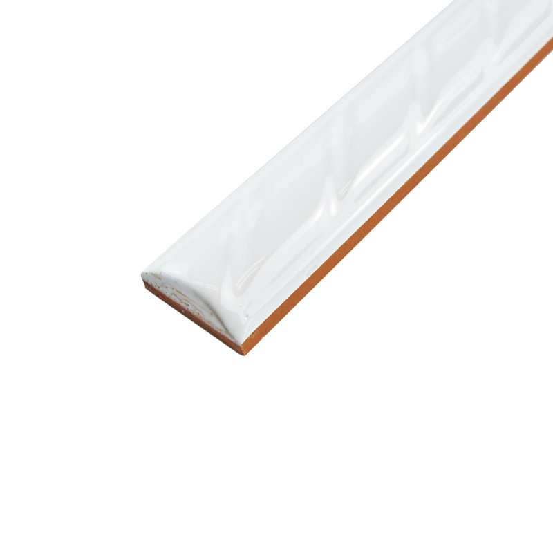 Merola Tile White Rope 1"x9-3/4" Ceramic Pencil Liner Wall Tile Trim ...
