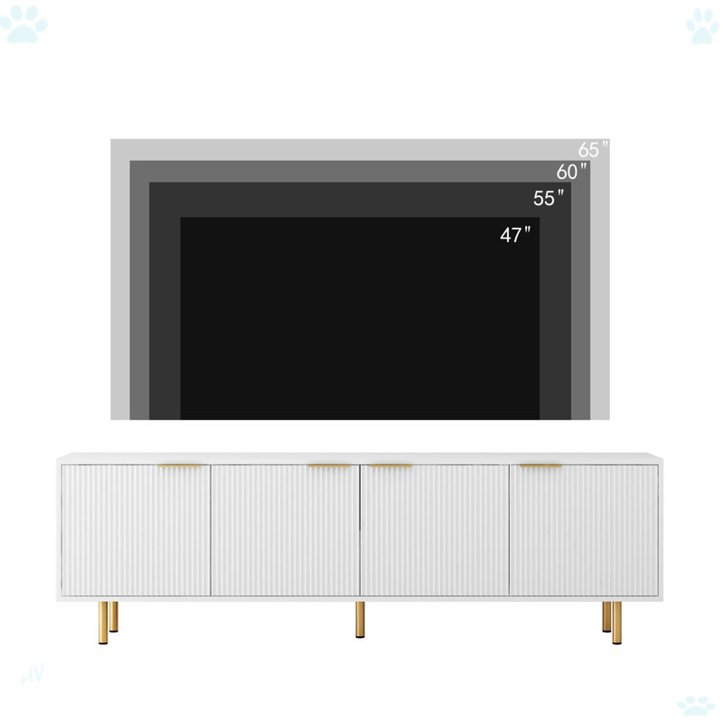Mercer41 Modern TV Stand , Entertainment Center With Storage Doors ...
