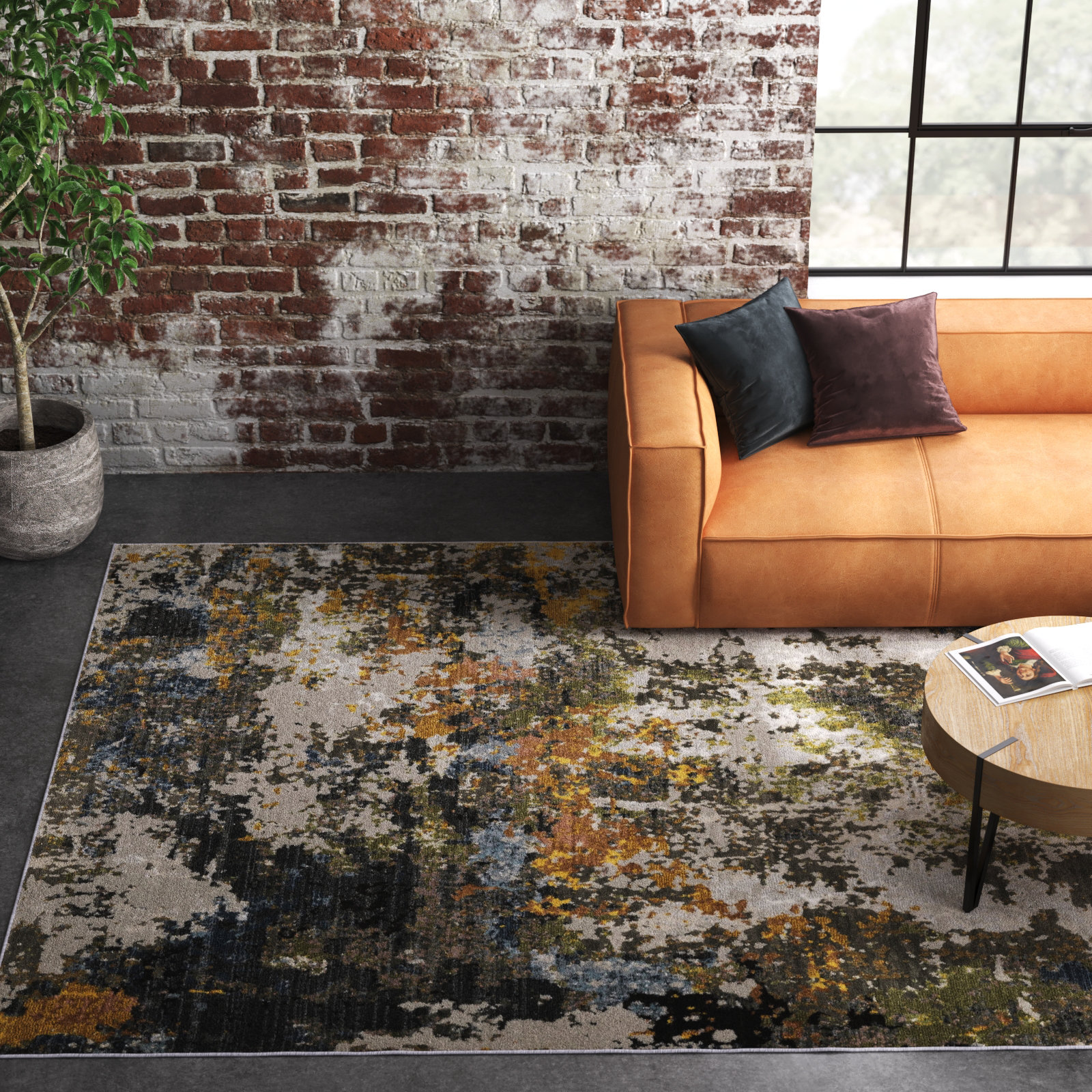 Steelside™ Belinda Beige/Gray/Green Area Rug | Wayfair