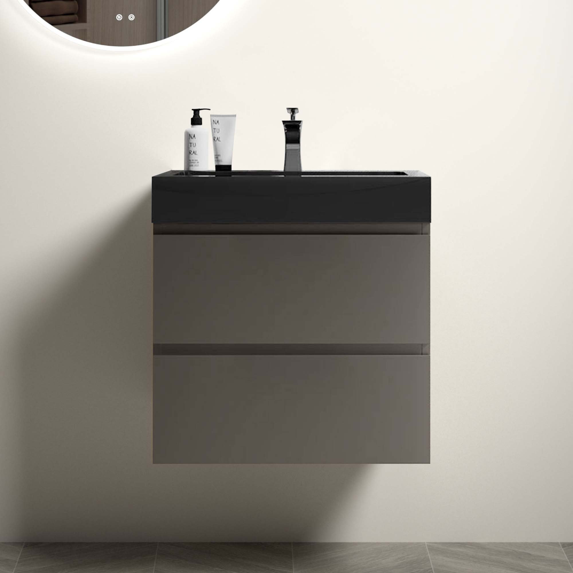 Red Barrel Studio® Large Storage Wall Mounted Bathroom Vanity With Sink ...