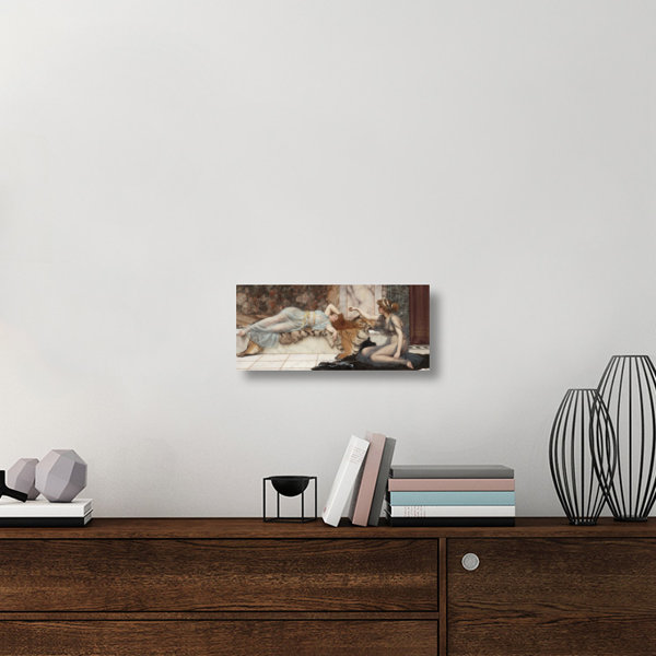 East Urban Home " Mischief And Repose " by John William Godward | Wayfair