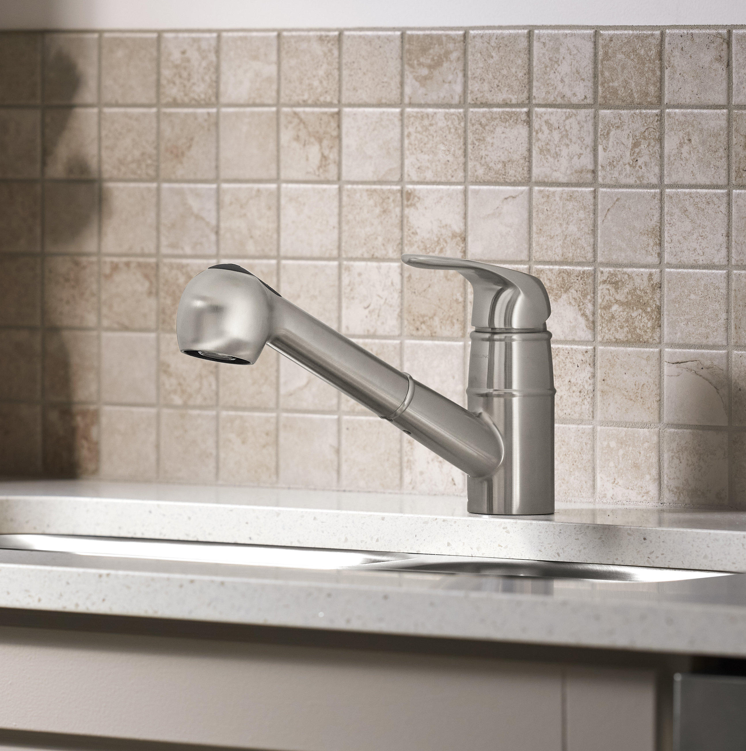 Sterling by Kohler Valton Pull Out Single Handle Kitchen Faucet with ...