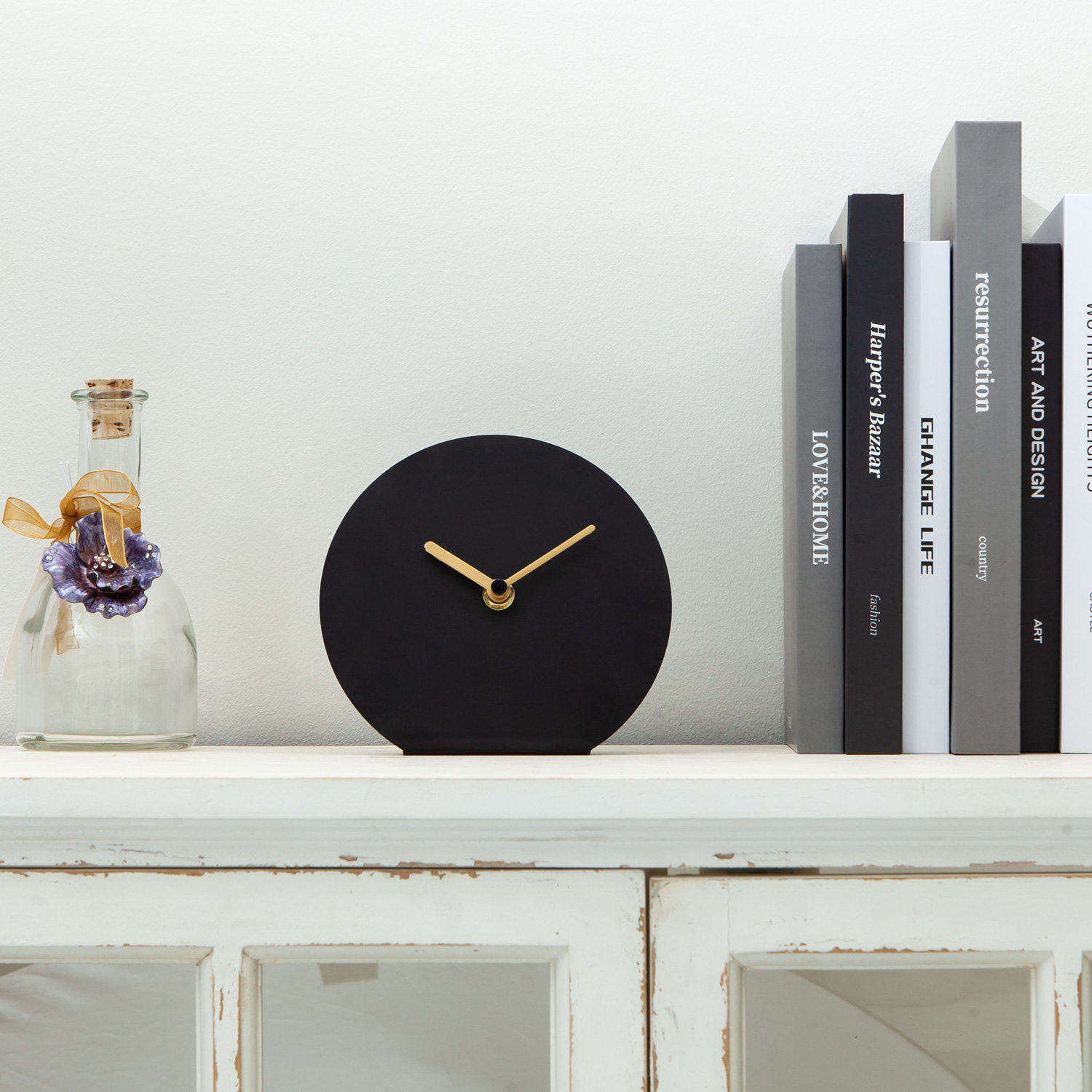 Mercer41 Analog Metal Quartz Movement / Crystal Tabletop Clock ...