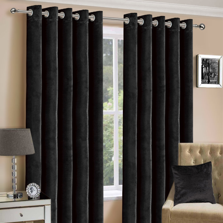 Fairmont Park Hollange Crushed Faux Velvet Curtain Drape Window ...