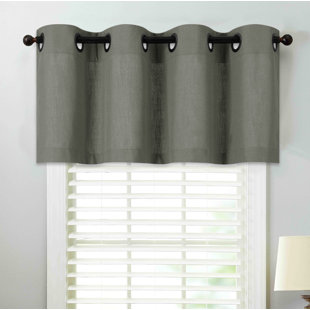 Gray & Silver Valances & Kitchen Curtains You'll Love | Wayfair