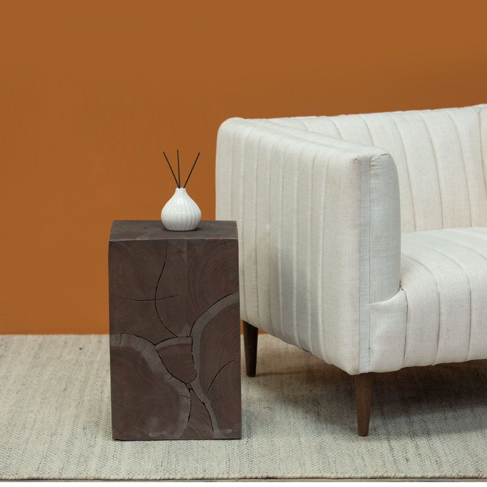 Millwood Pines ROCCO MANGO WOOD BLOCK SIDE TABLE | Wayfair