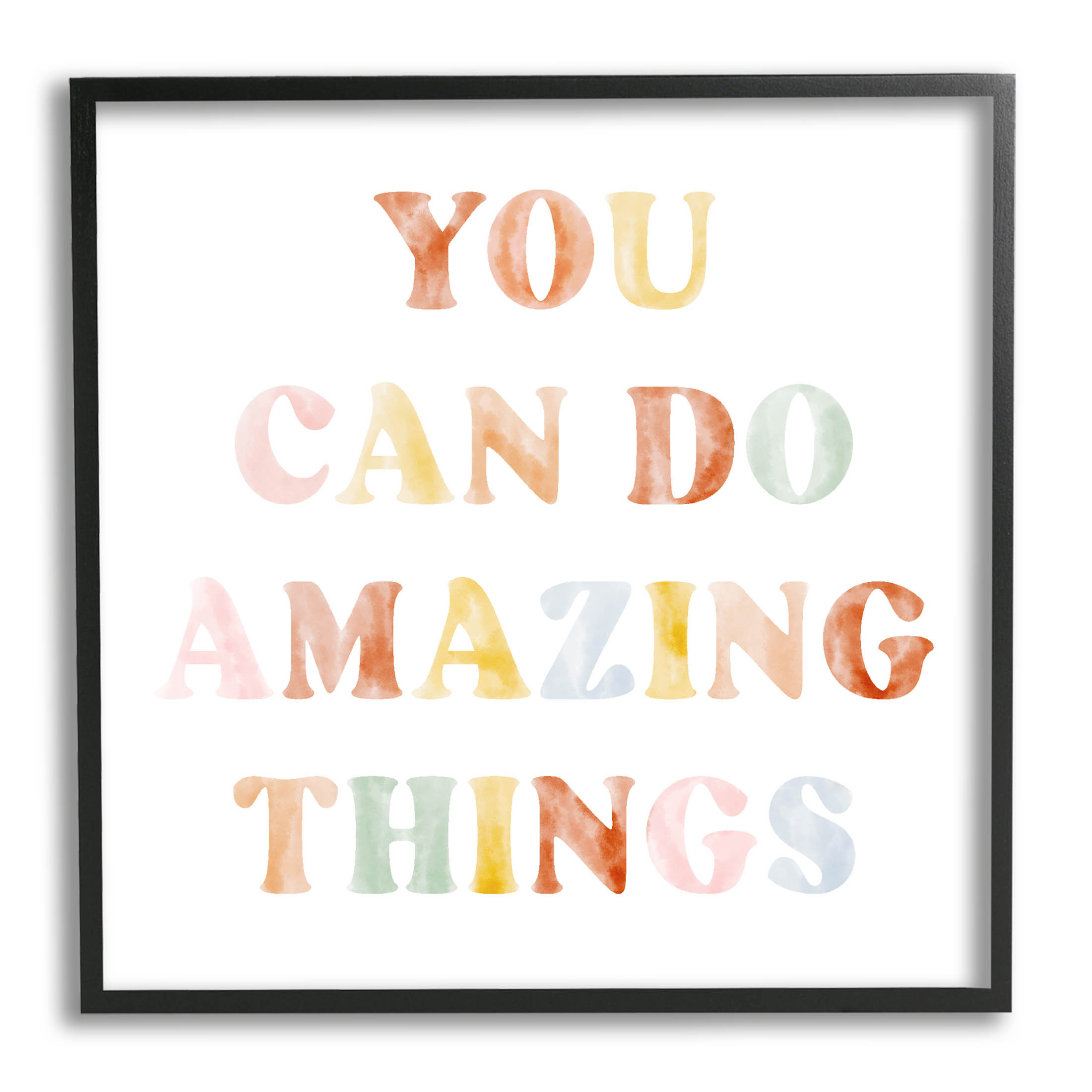 Stupell Industries You Can Do Amazing Things Framed Giclee Art By Lil ...
