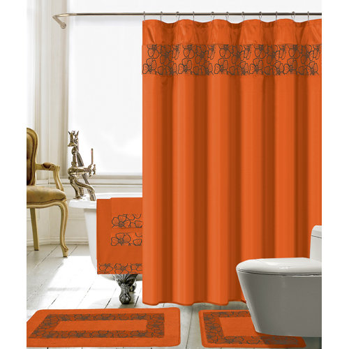 Orange Shower Curtains & Shower Liners You'll Love | Wayfair