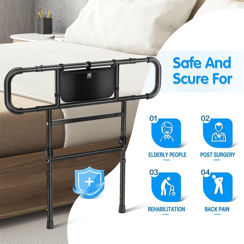 transparent.0 Safety Foldable Bed Rails For Elderly | Wayfair