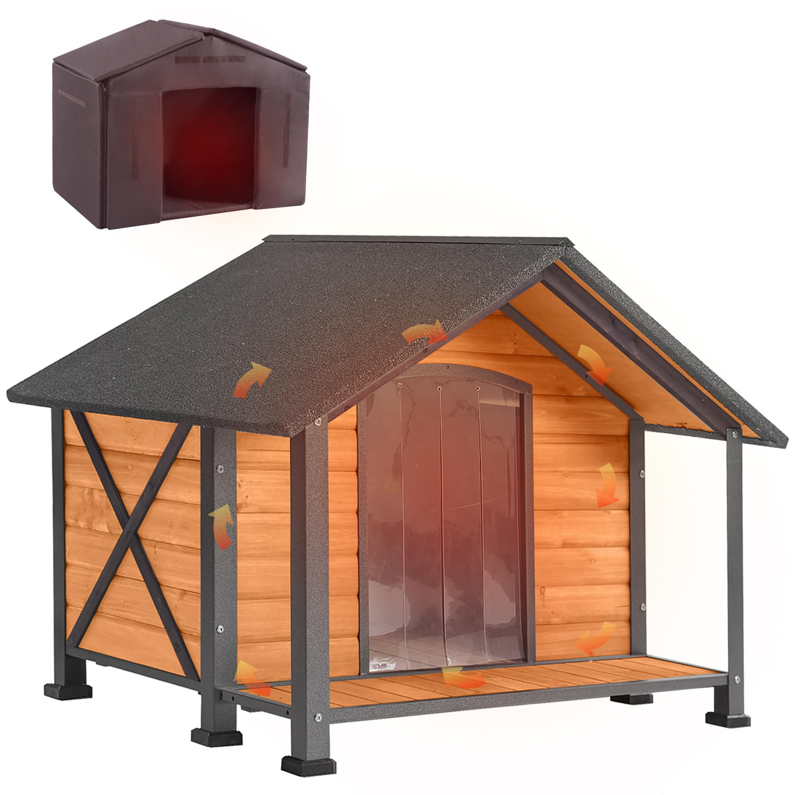 Tucker Murphy Pet™ Dog House Outdoor Large Insulated Dog Kennel With ...