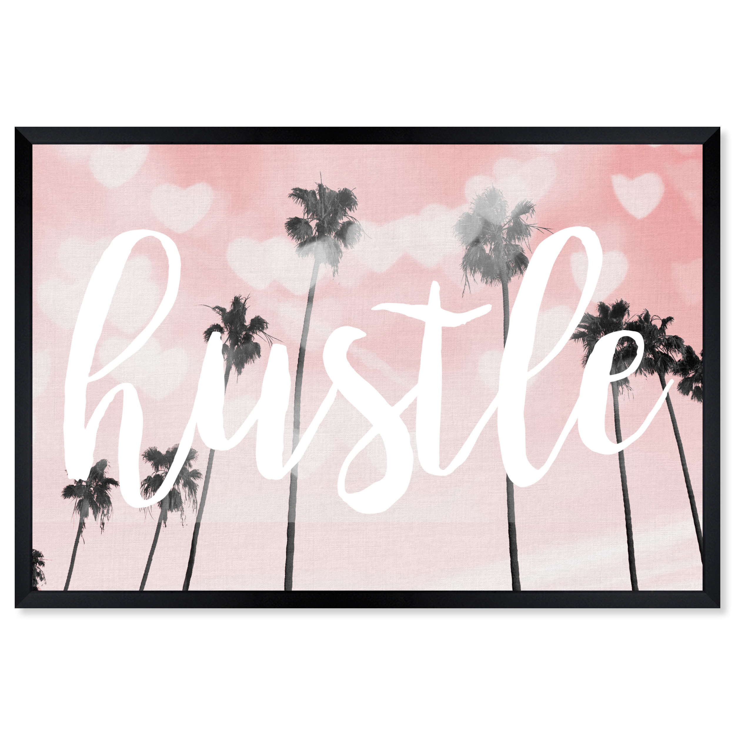 Ivy Bronx Hustle Palm Trees Hearts and Blush - Picture Frame Textual ...
