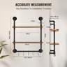VEVOR Industrial Pipe Shelf 2 Tier 24x7.87in Wall-Mount for Kitchen ...