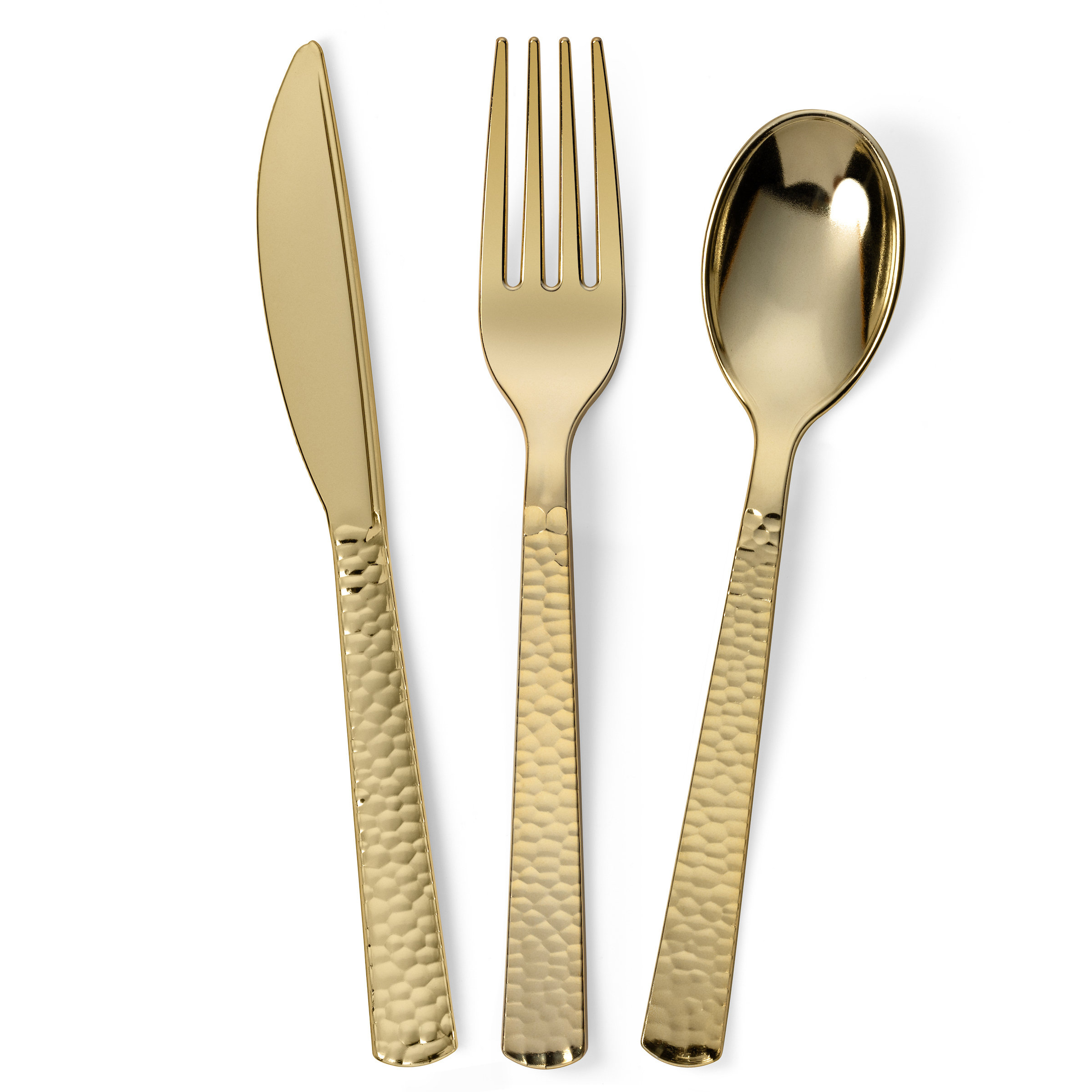 Perfect Settings Tableware 150 Pieces Gold Plastic Disposable Cutlery ...