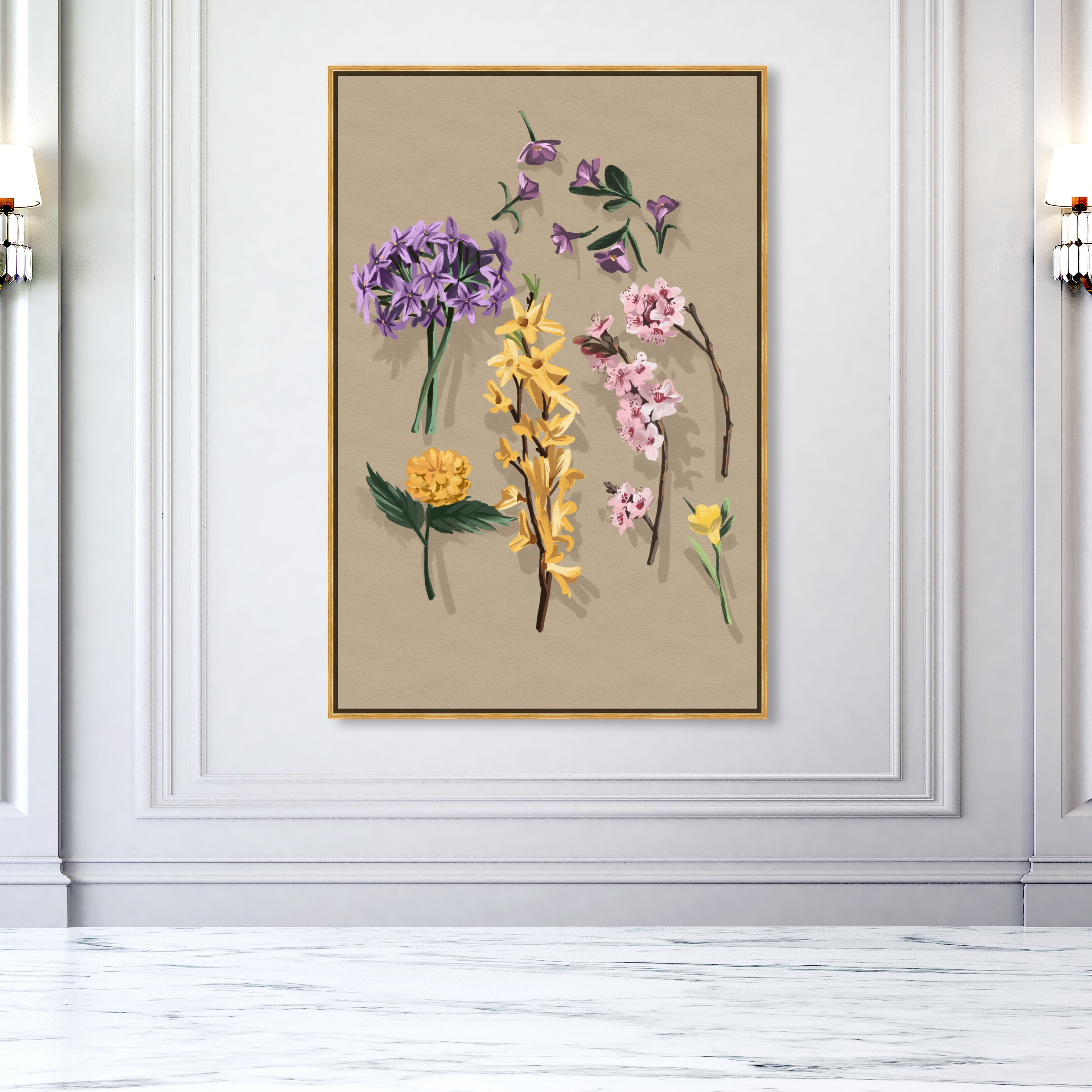 Oliver Gal More Flowers by Oliver Gal - Floater Frame Graphic Art on ...