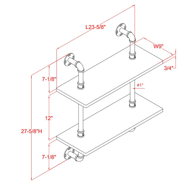 17 Stories Hollis 2 Piece Tiered Shelf & Reviews | Wayfair