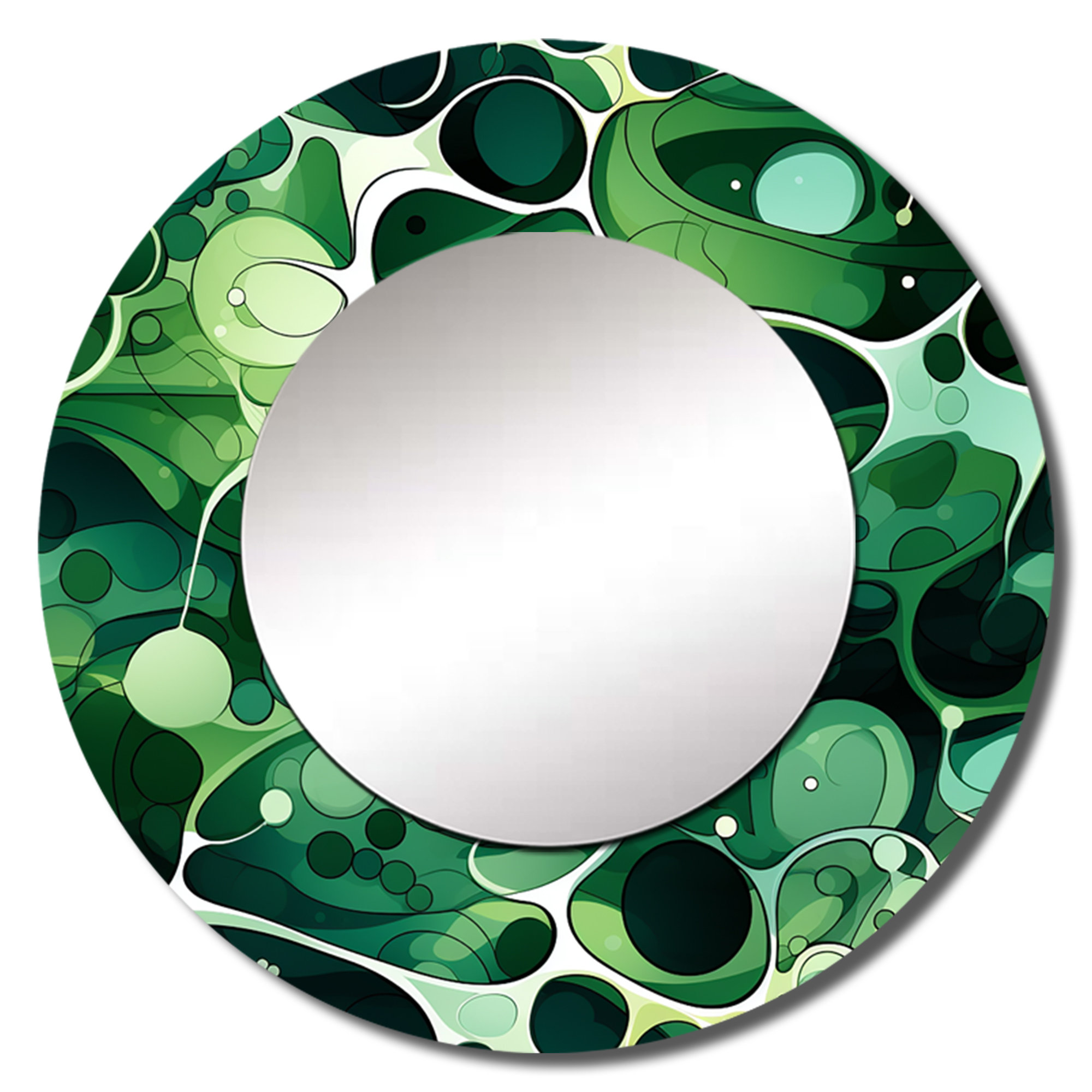 East Urban Home Sharmeta Green Popart Techno Tangles - marble ...