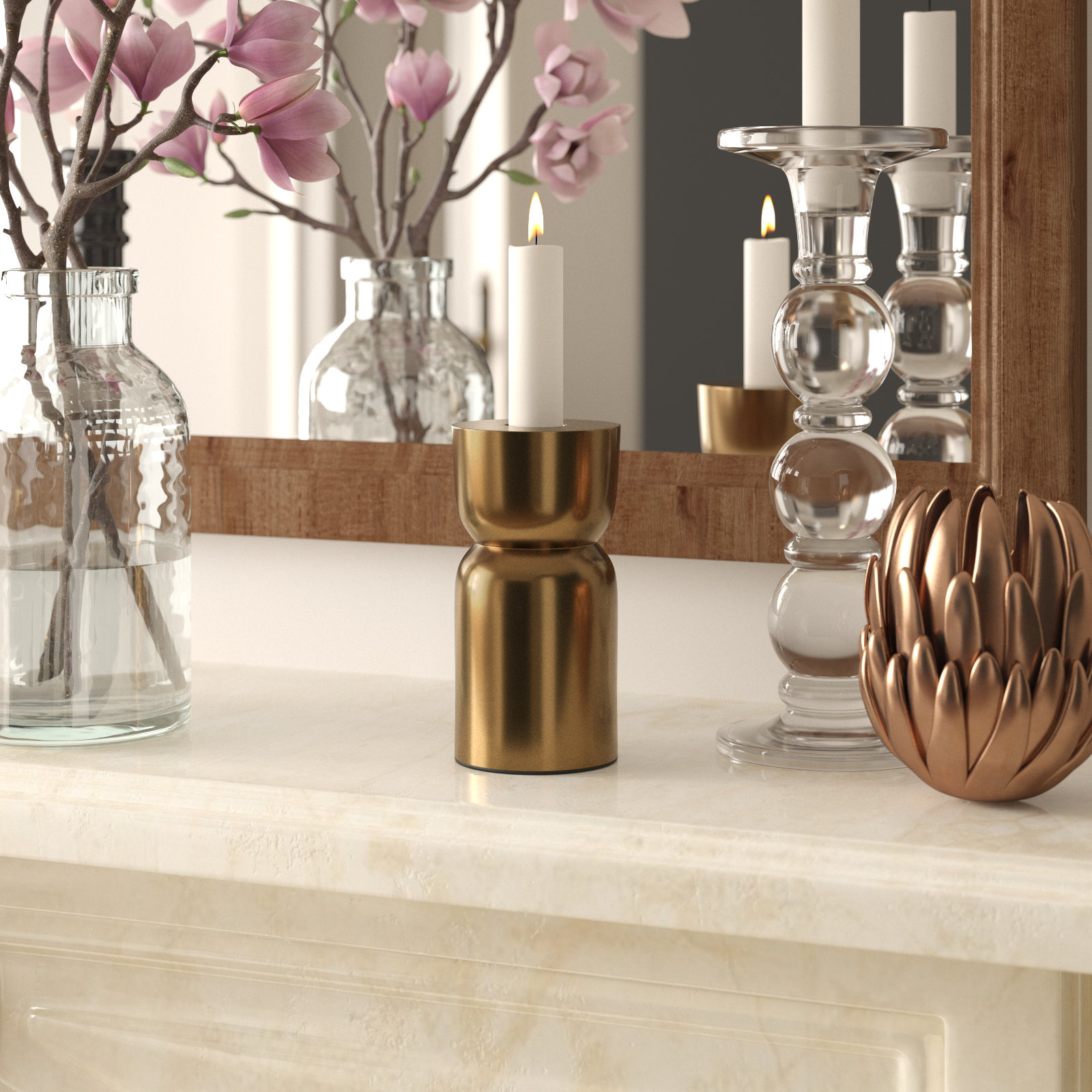 Langley Street® Metal Tabletop Candlestick | Wayfair