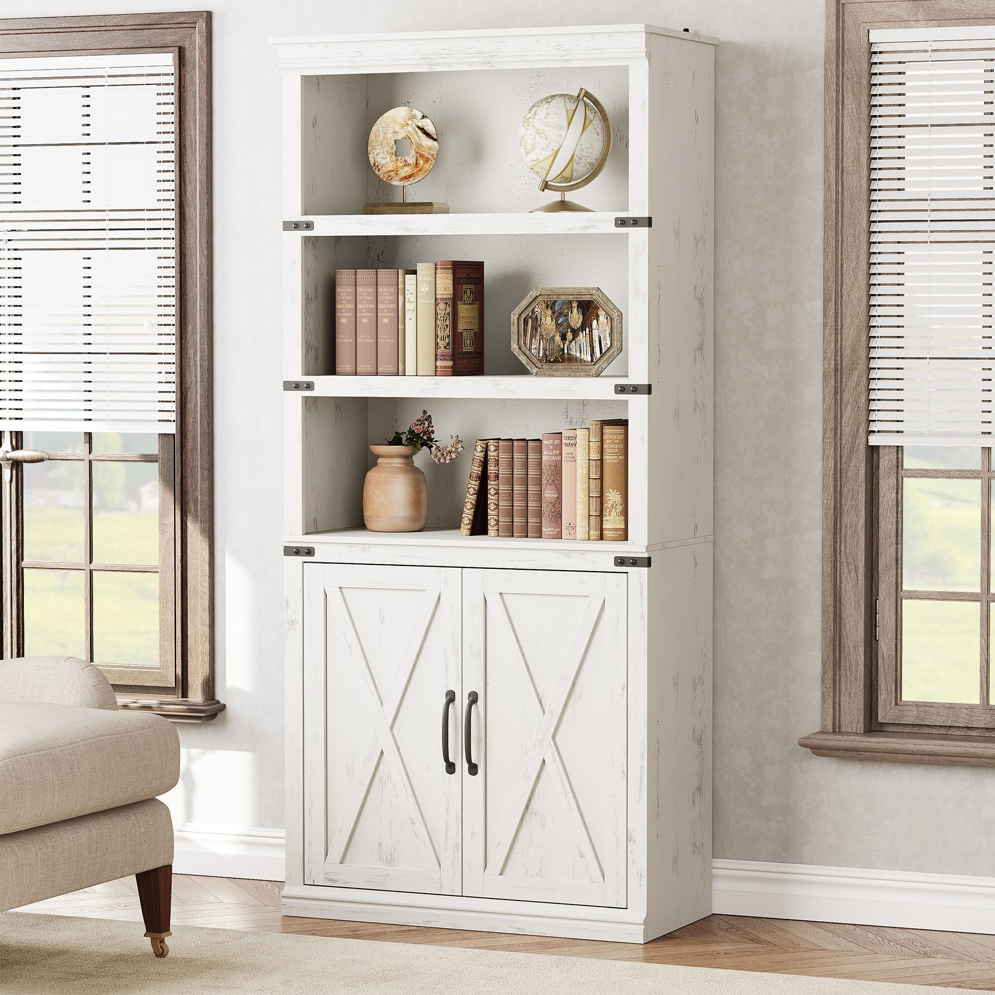 Gracie Oaks Farmhouse Bookshelves And Bookcases With Doors - Wayfair Canada