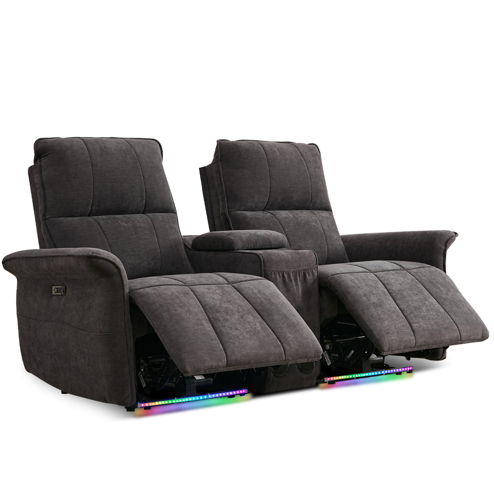 Wrought Studio™ Wall Hugger Power Recliners With Console Loveseat Sofa ...