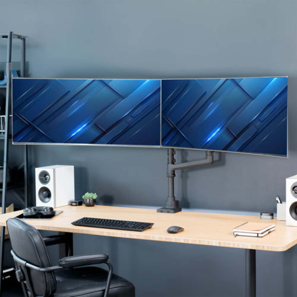 Vivo - 66115 Vivo Pneumatic Arm Dual Ultrawide Monitor Desk Mount For ...