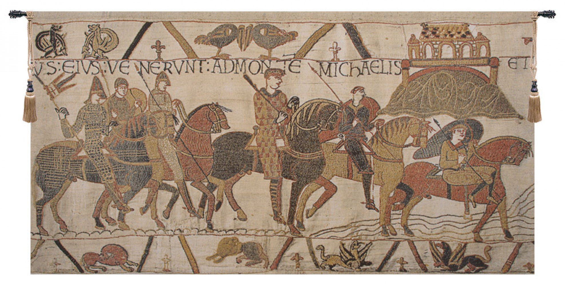 Charlotte Home Furnishings Cotton Bayeux Mont St Michael Tapestry | Wayfair