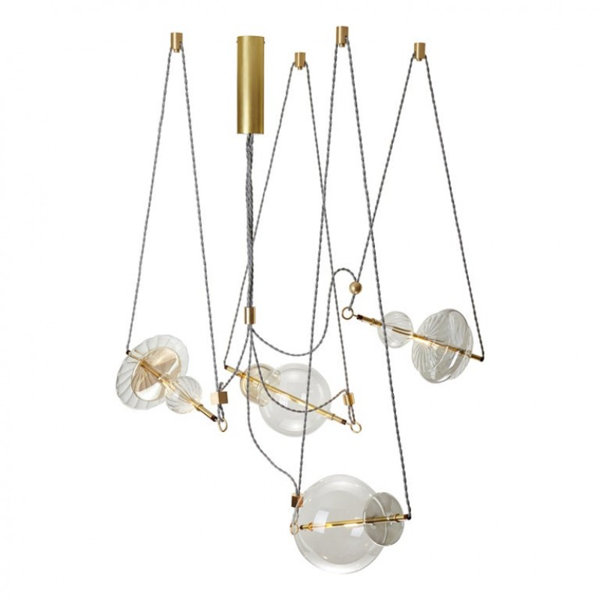 ALAN MIZRAHI LIGHTING Alan Mizrahi Art Deco Trapezei Lustro Blown Glass ...