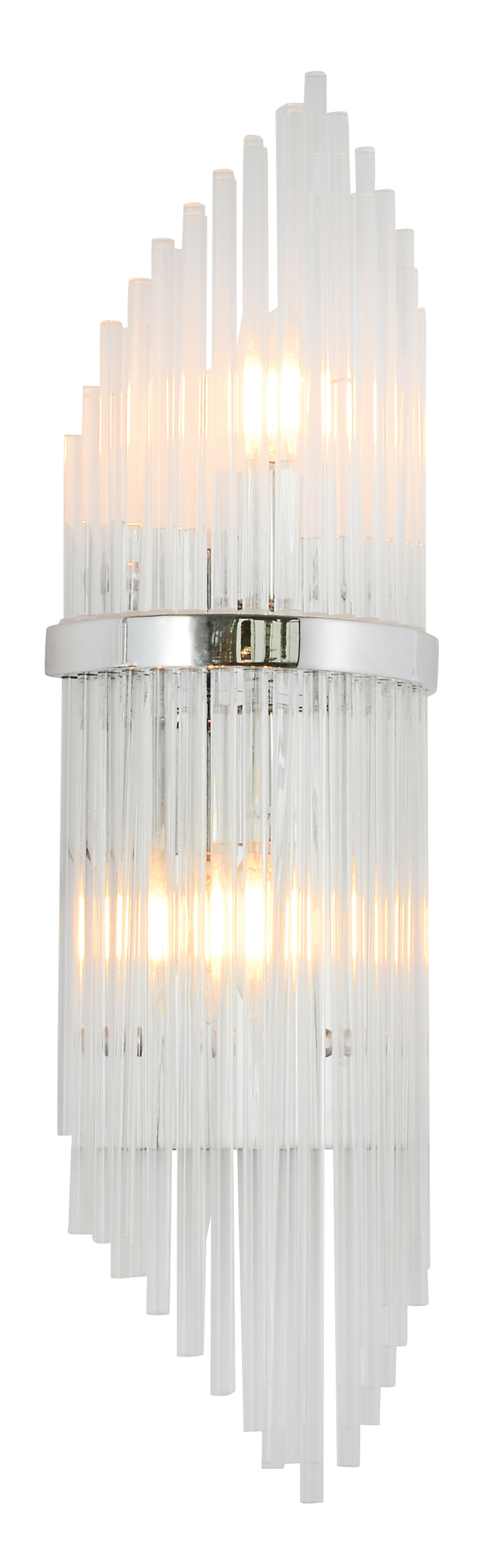 Mercer41 Veazey 2 - Light Gold Wall Sconce With Glass Rod Accents ...