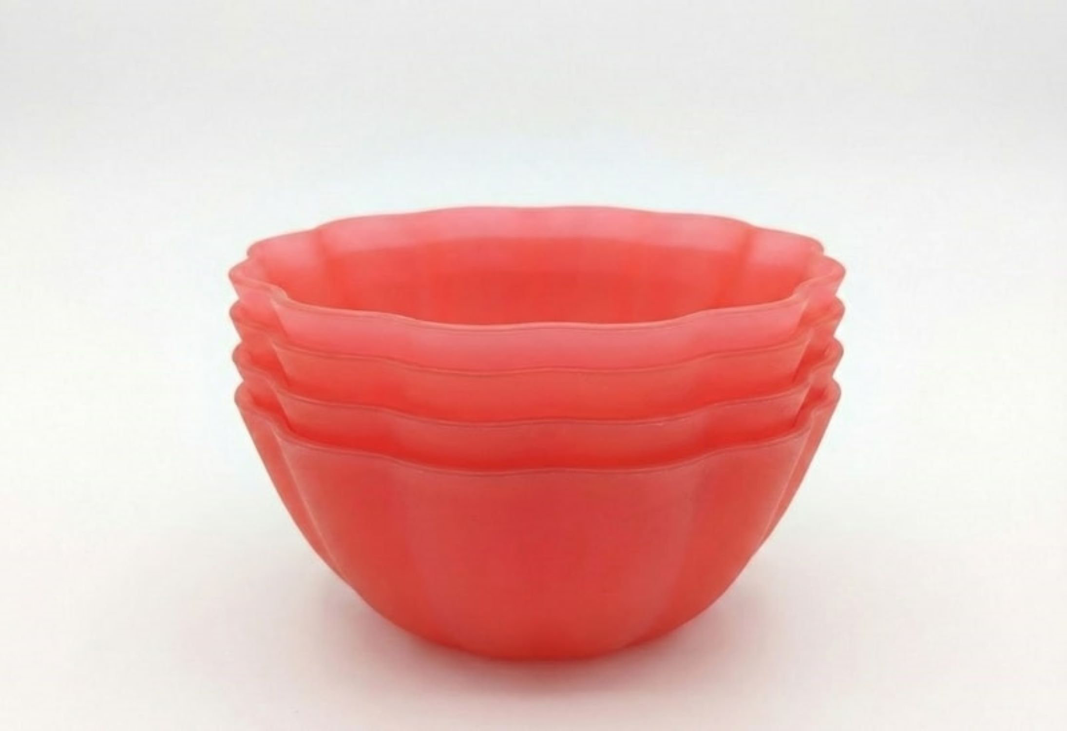 Bungalow Rose Scallop Petal PP 12-Piece Dinnerware Set - Pink | Wayfair