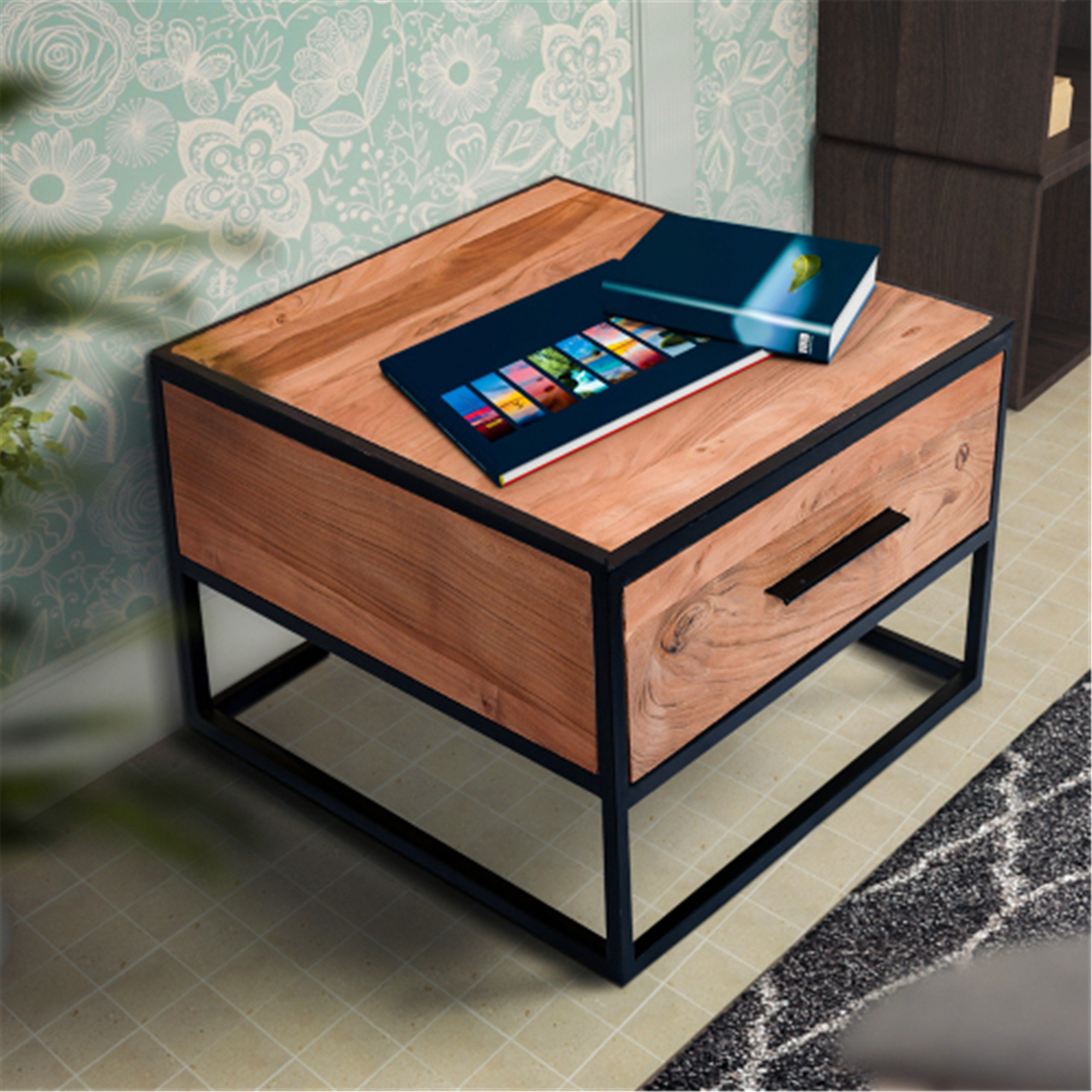 Union Rustic Ismat Solid Wood Frame End Table with Storage - Wayfair Canada