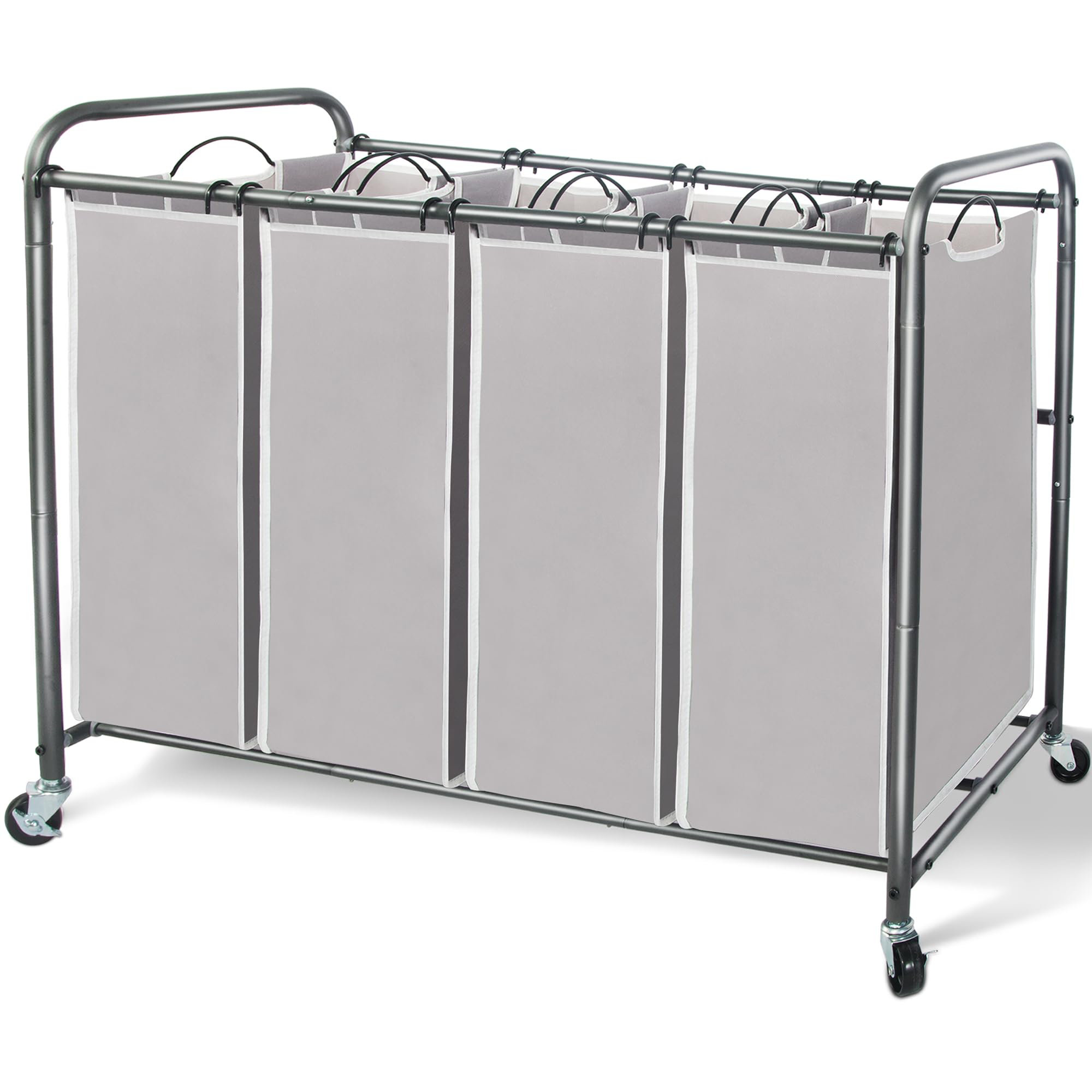 Latitude Run® Laundry Sorter 4 Section, Laundry Hamper With Wheels ...