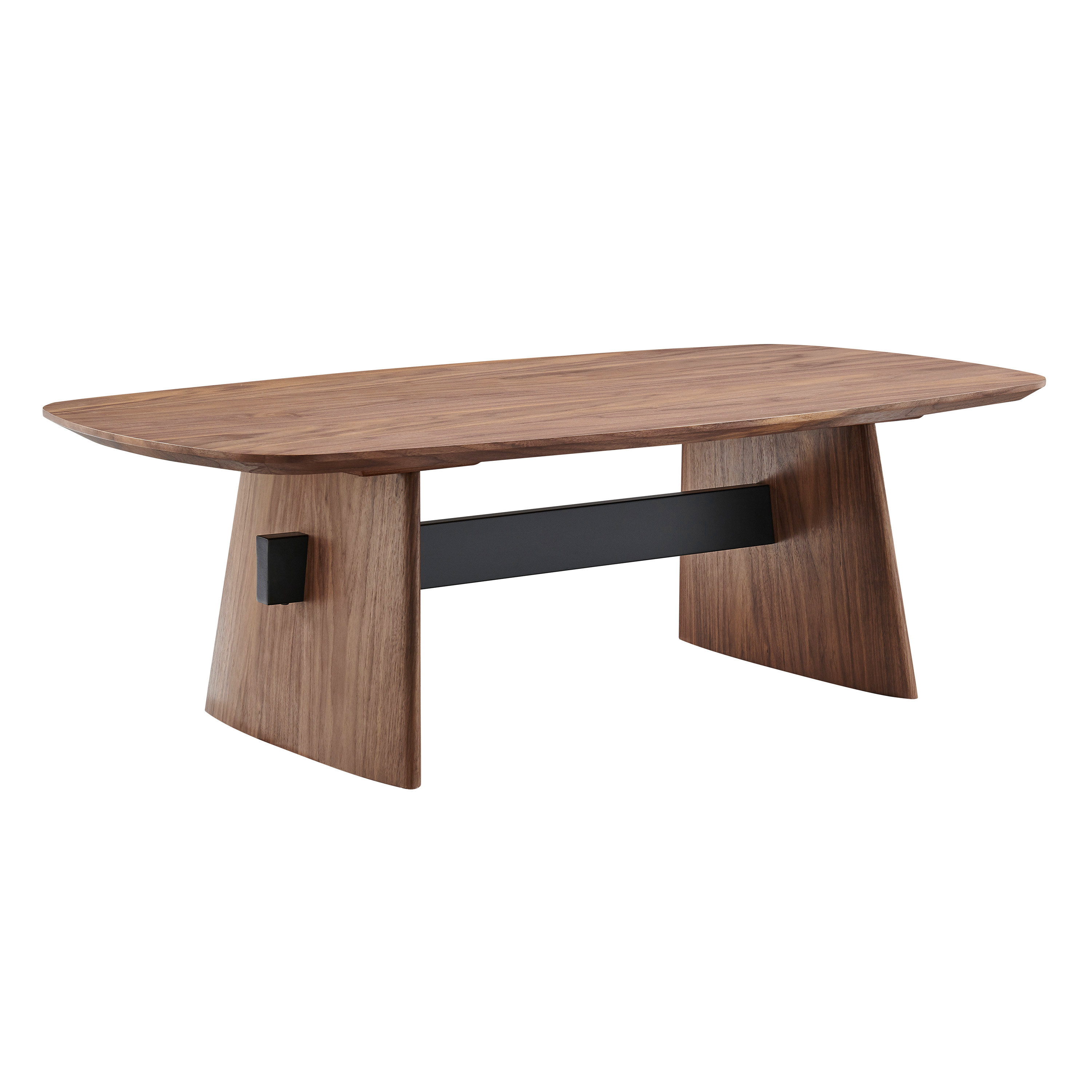 Wade Logan® Chorlette Coffee Table Top And Base In Walnut With Matte ...