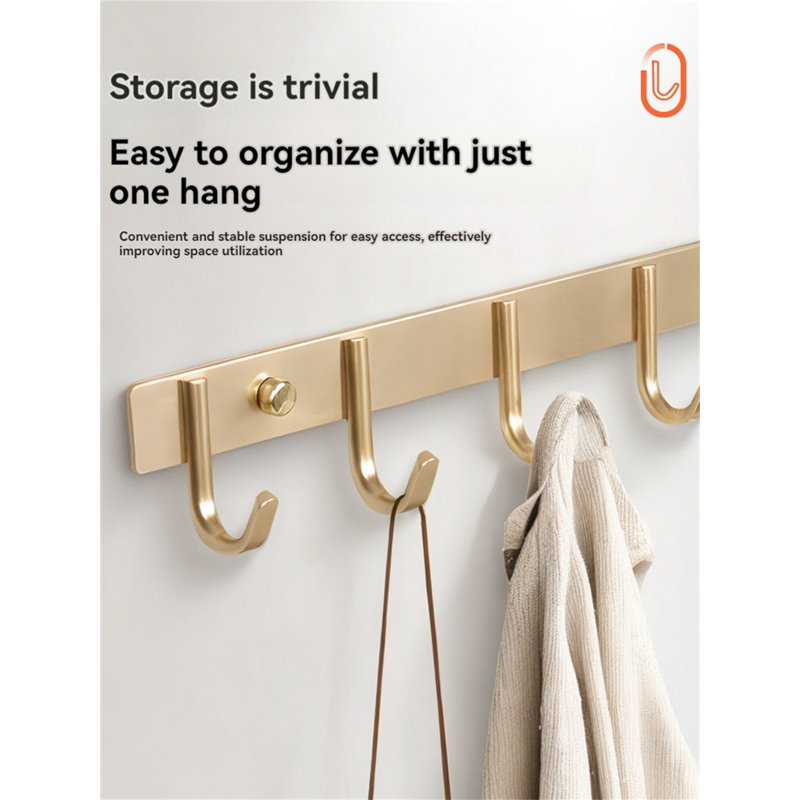 Mercer41 Heleno Metal Freestanding 6 - Hook Wall Mounted Coat Rack ...