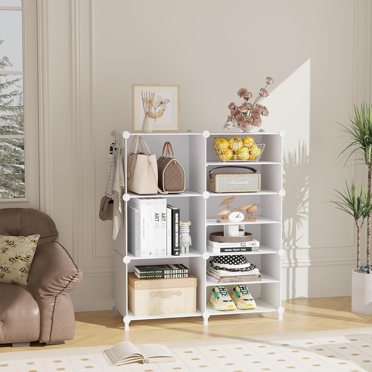 Rebrilliant 6 Cube Closet Organizer Storage Shelves Portable Clothes ...