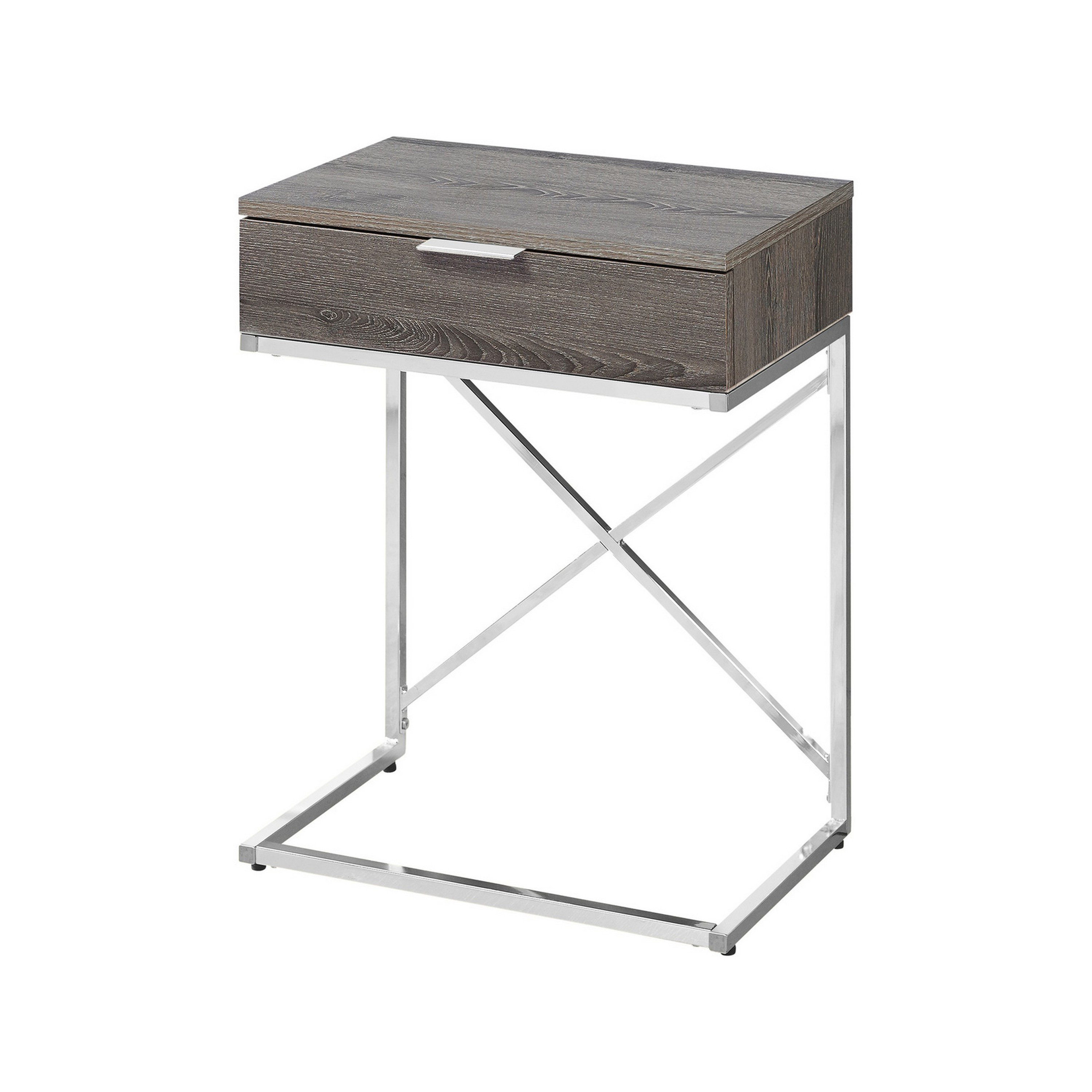 Benjara Cena Side End Table, 18 Inch Rectangular, 1 Drawer, C Base ...
