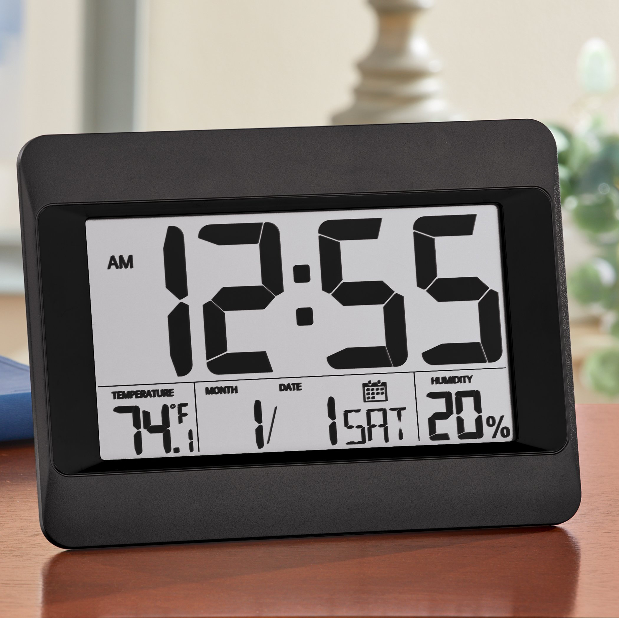 Ebern Designs Cordless Atomic Digital Desk and Wall Clock - Wayfair Canada